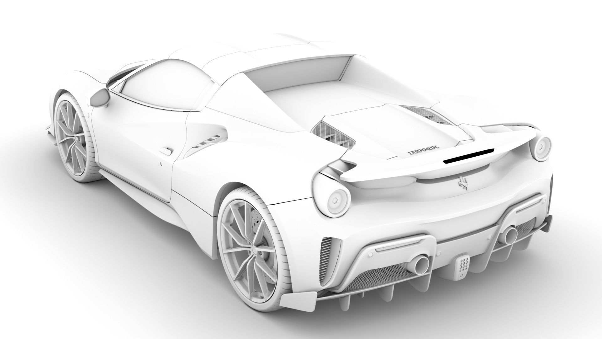 Ferrari Spider 488 Pista 2020 3D model | CGTrader