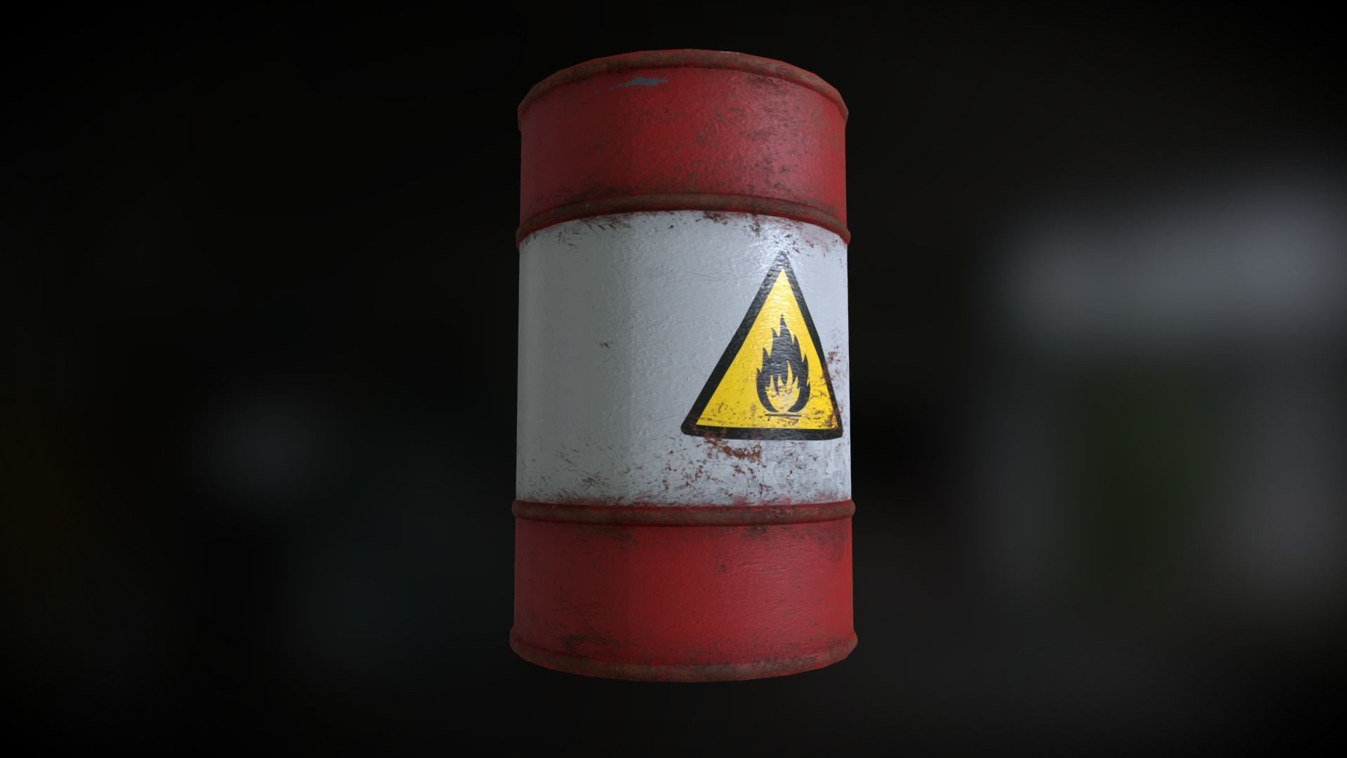 3D model Explosive Red Oil Barrel - 4K PBR VR / AR / low-poly | CGTrader