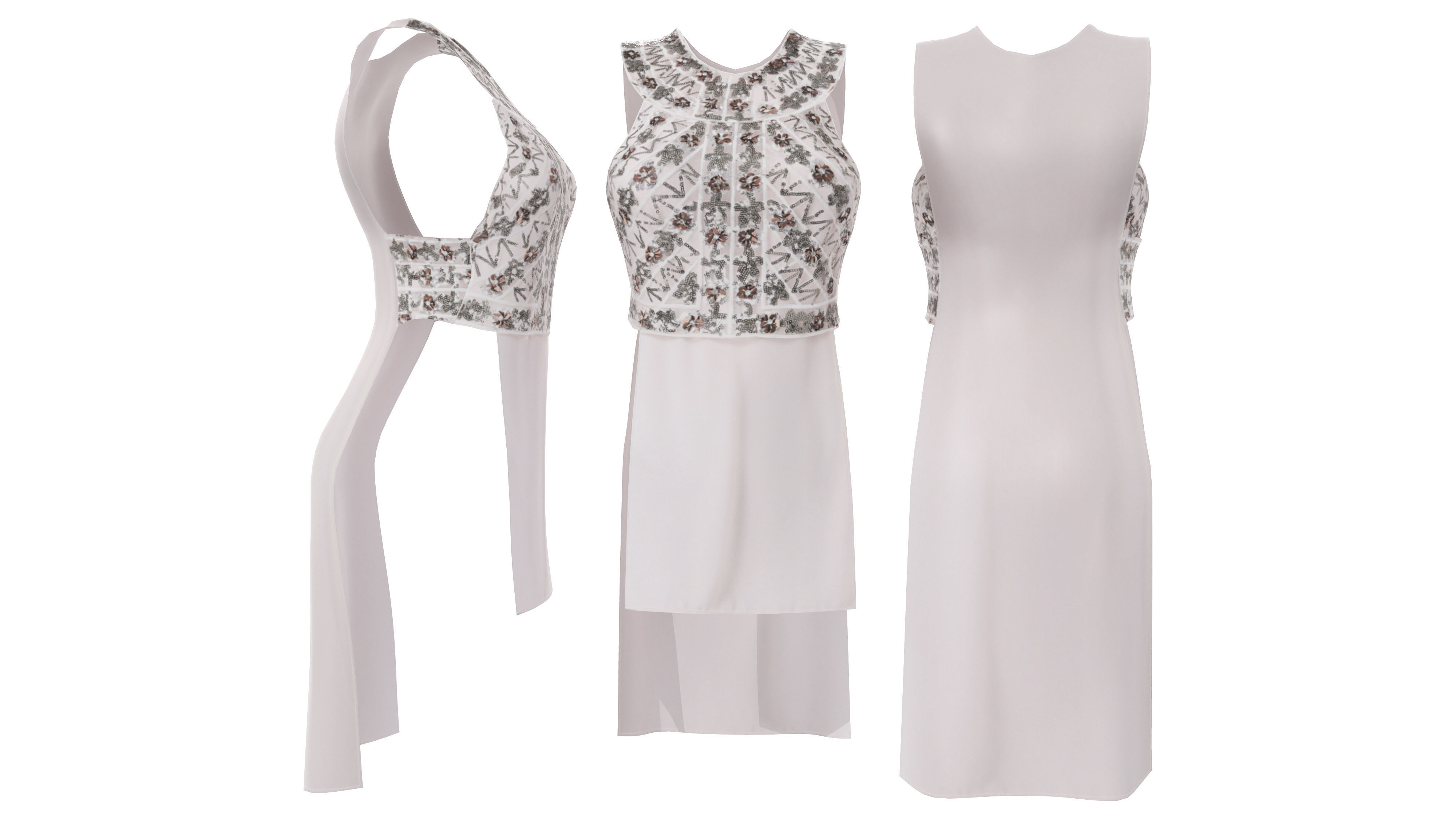 3D model Open Side Tunic VR / AR / low-poly | CGTrader