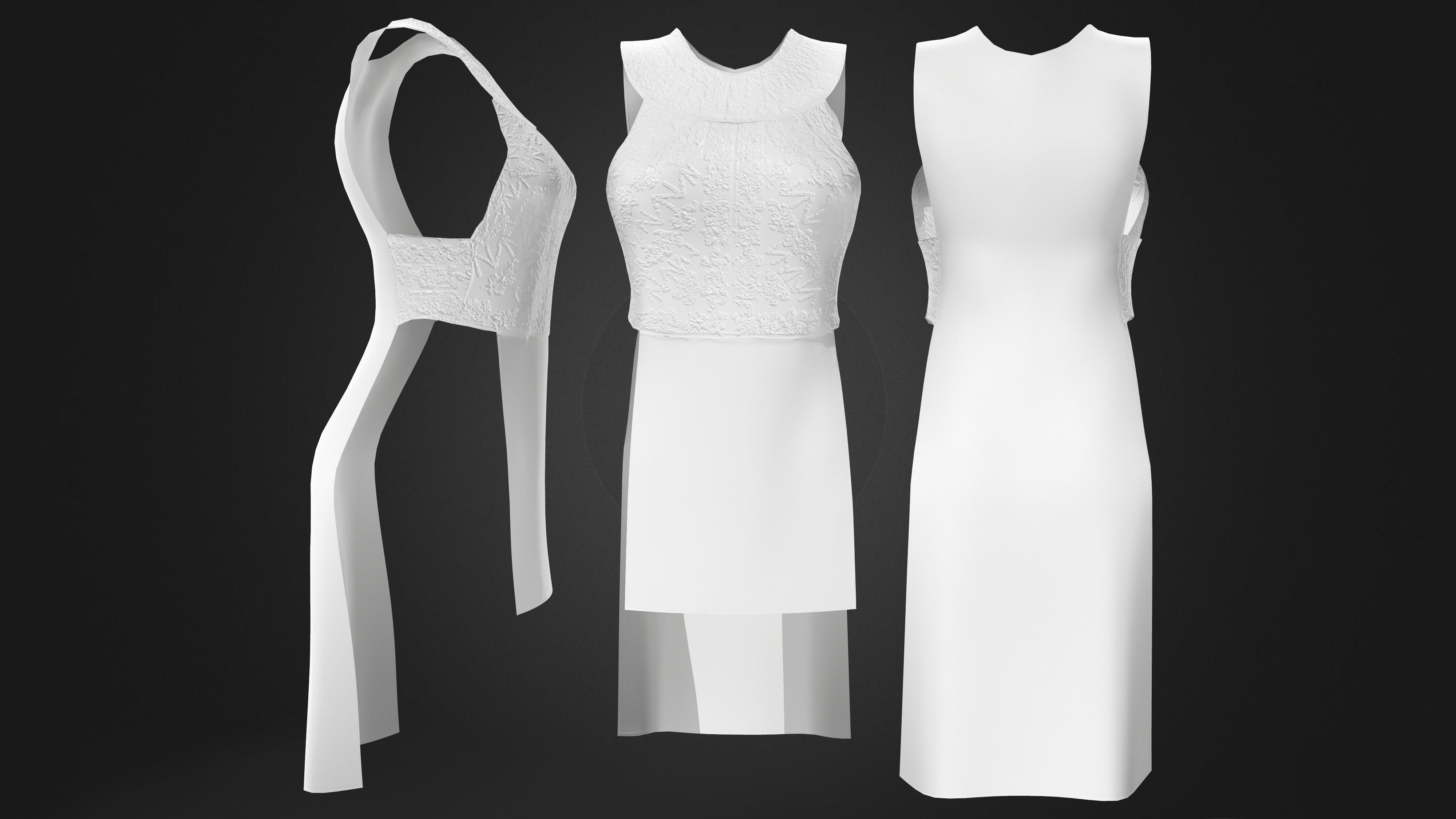 3D model Open Side Tunic VR / AR / low-poly | CGTrader