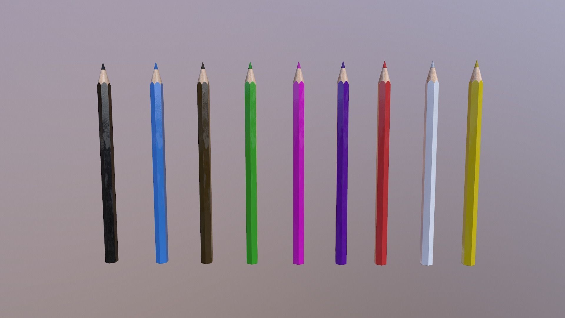 Color Pencils free VR / AR / low-poly 3D model | CGTrader