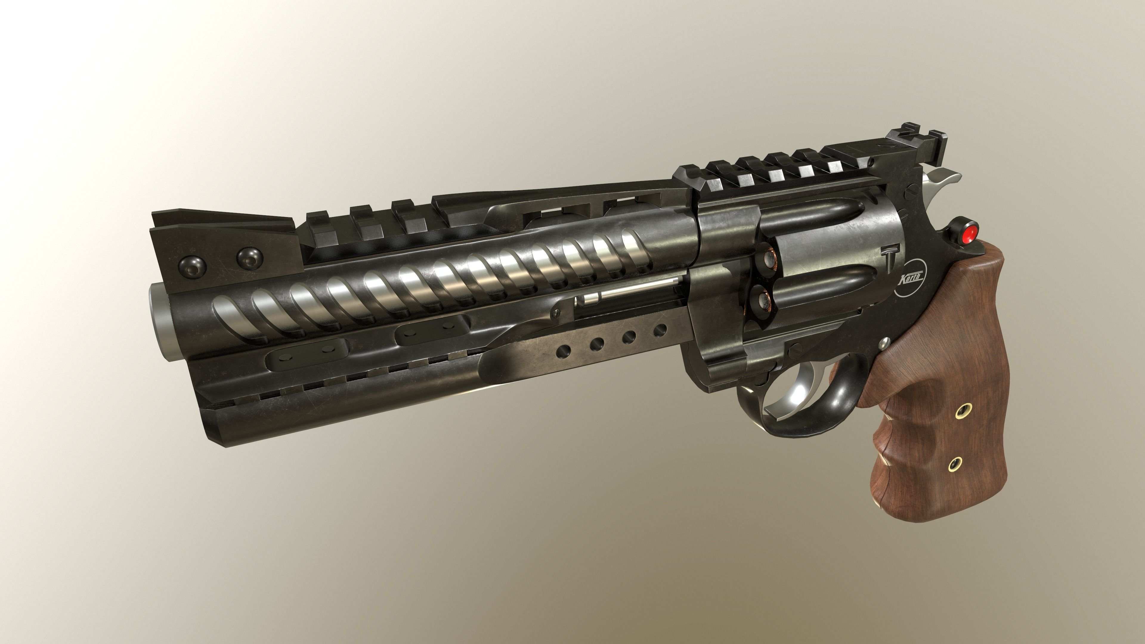 Korth NXR 44 Magnum Revolver 3D model | CGTrader