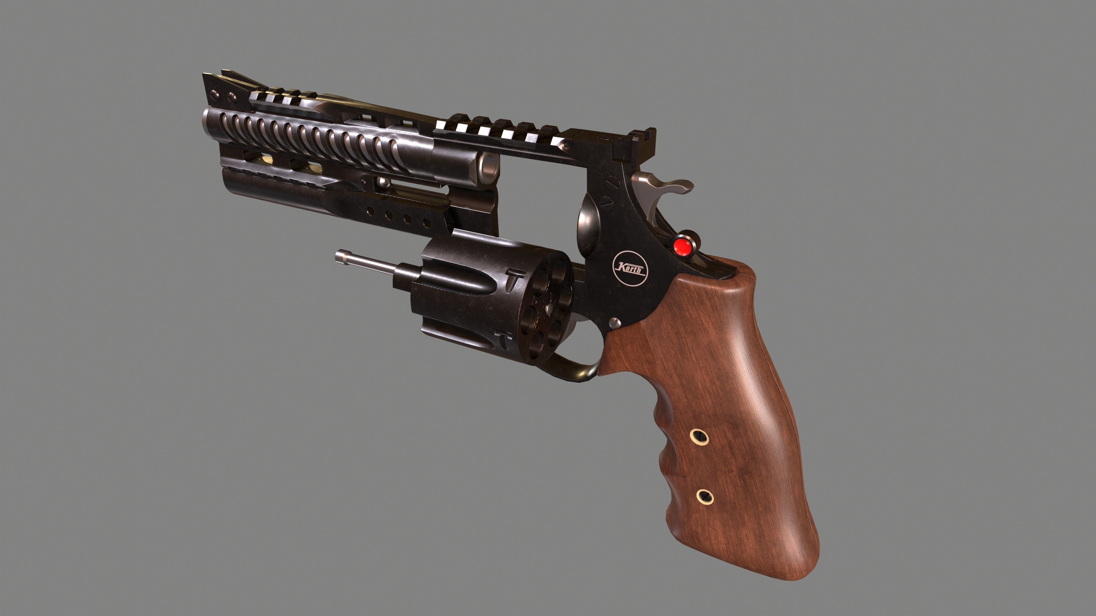 Korth NXR 44 Magnum Revolver 3D model | CGTrader