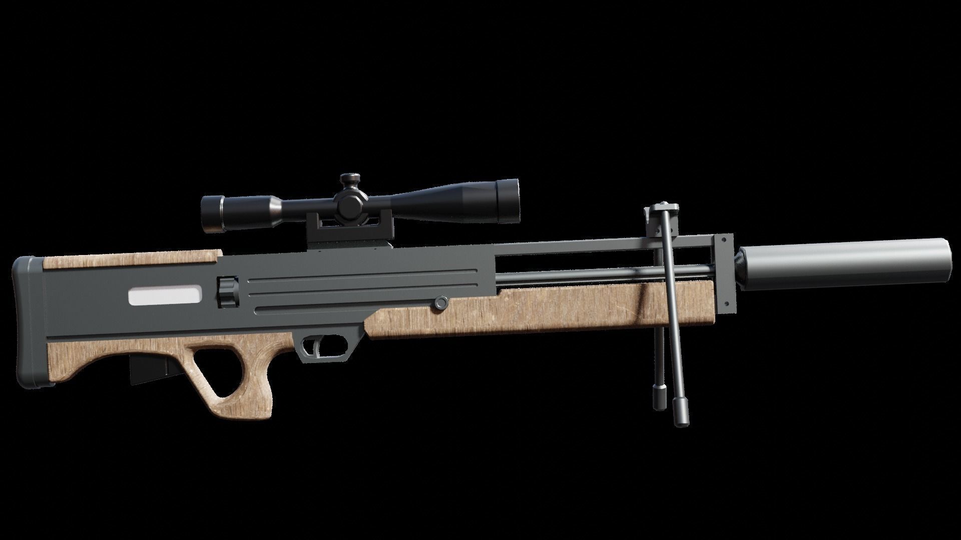 3D model Walther WA2000 VR / AR / low-poly rigged animated | CGTrader