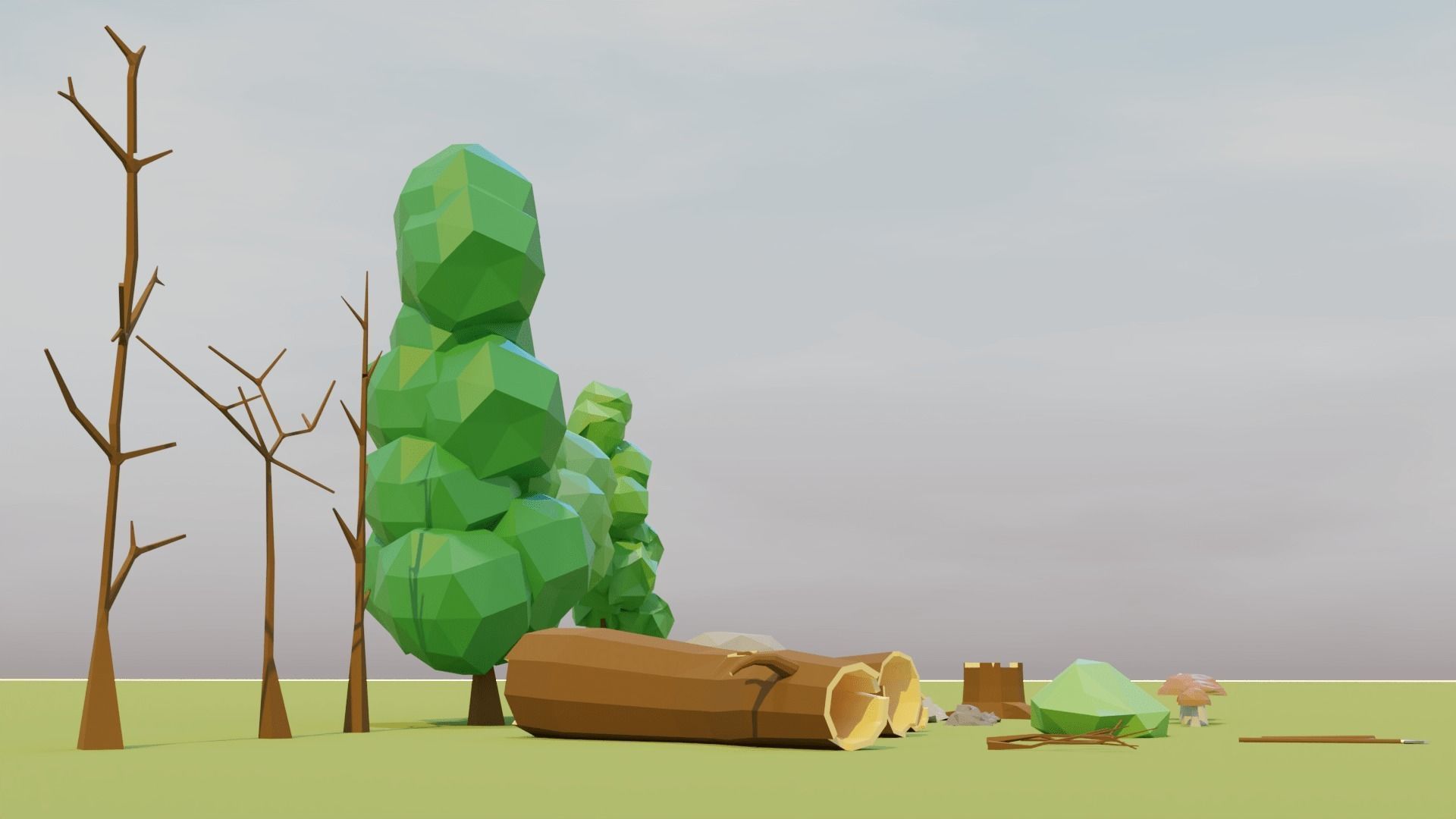 3D model Low Poly Nature Asset Pack VR / AR / low-poly | CGTrader