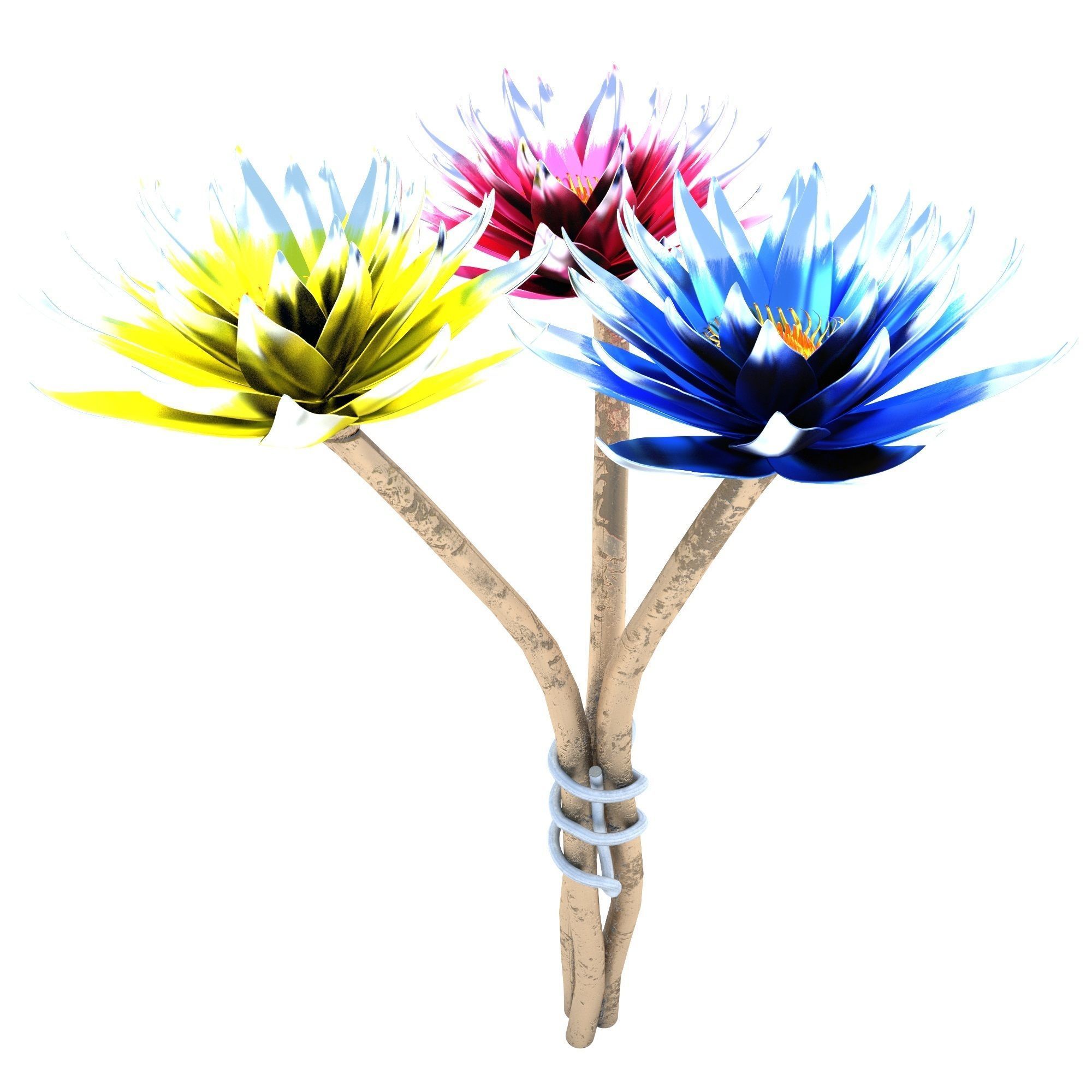 Metal lotus 3D model | CGTrader