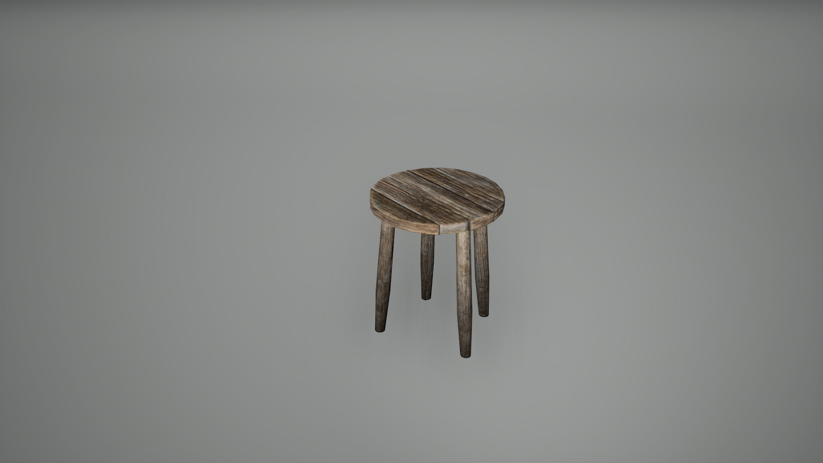 3D model Viking Barrel Bench Stool Low Poly Game Ready VR / AR / low ...