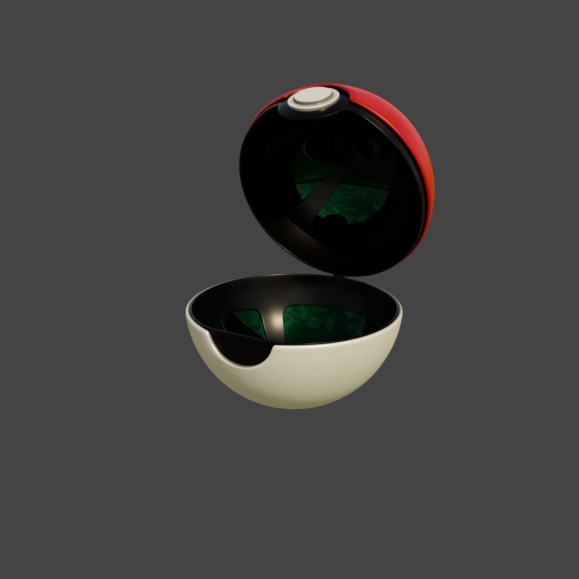 Pokeball pokemon ball free VR / AR / low-poly 3D model animated rigged ...