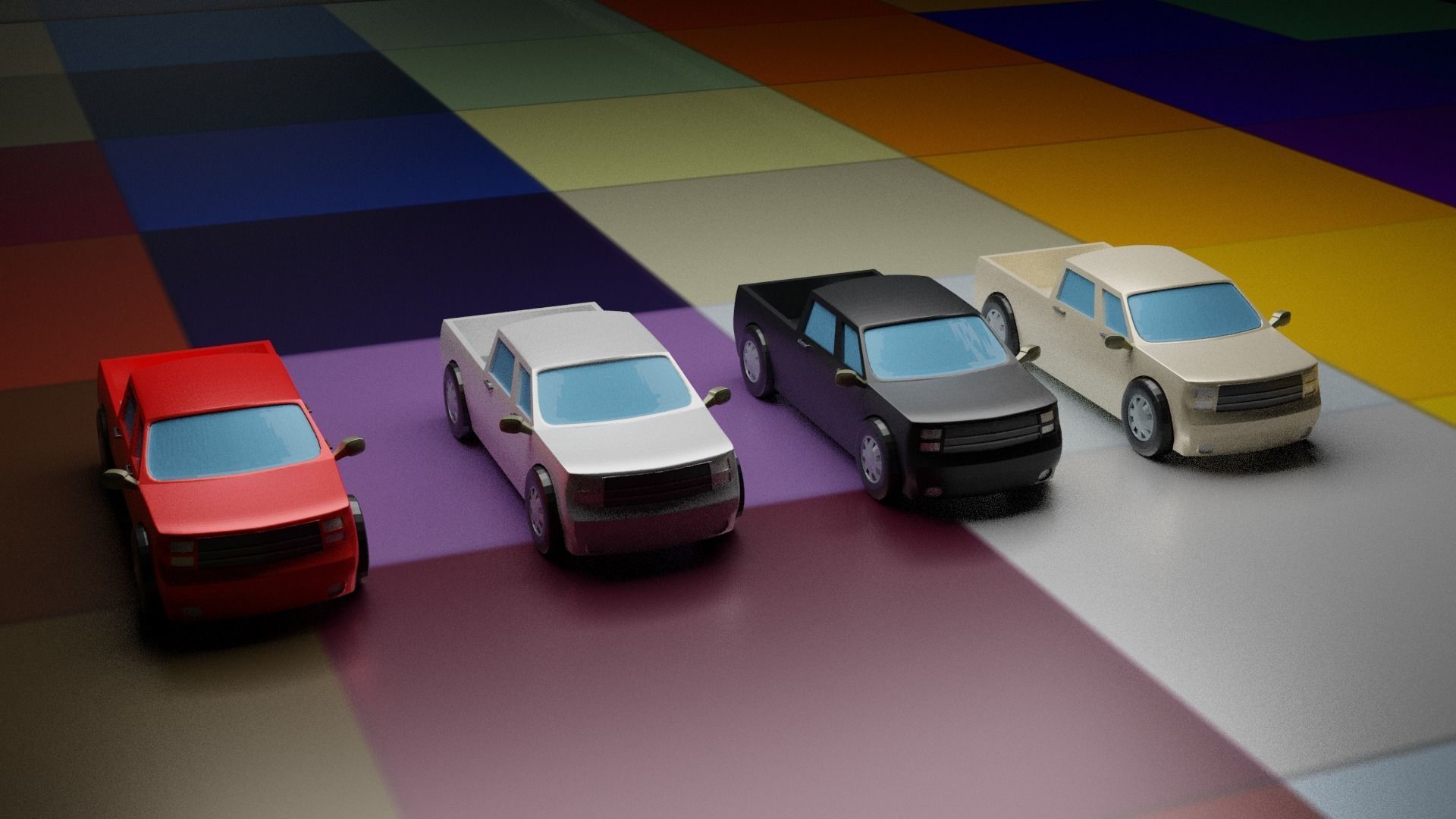 3D model pickup unity vehicle pack VR / AR / low-poly | CGTrader