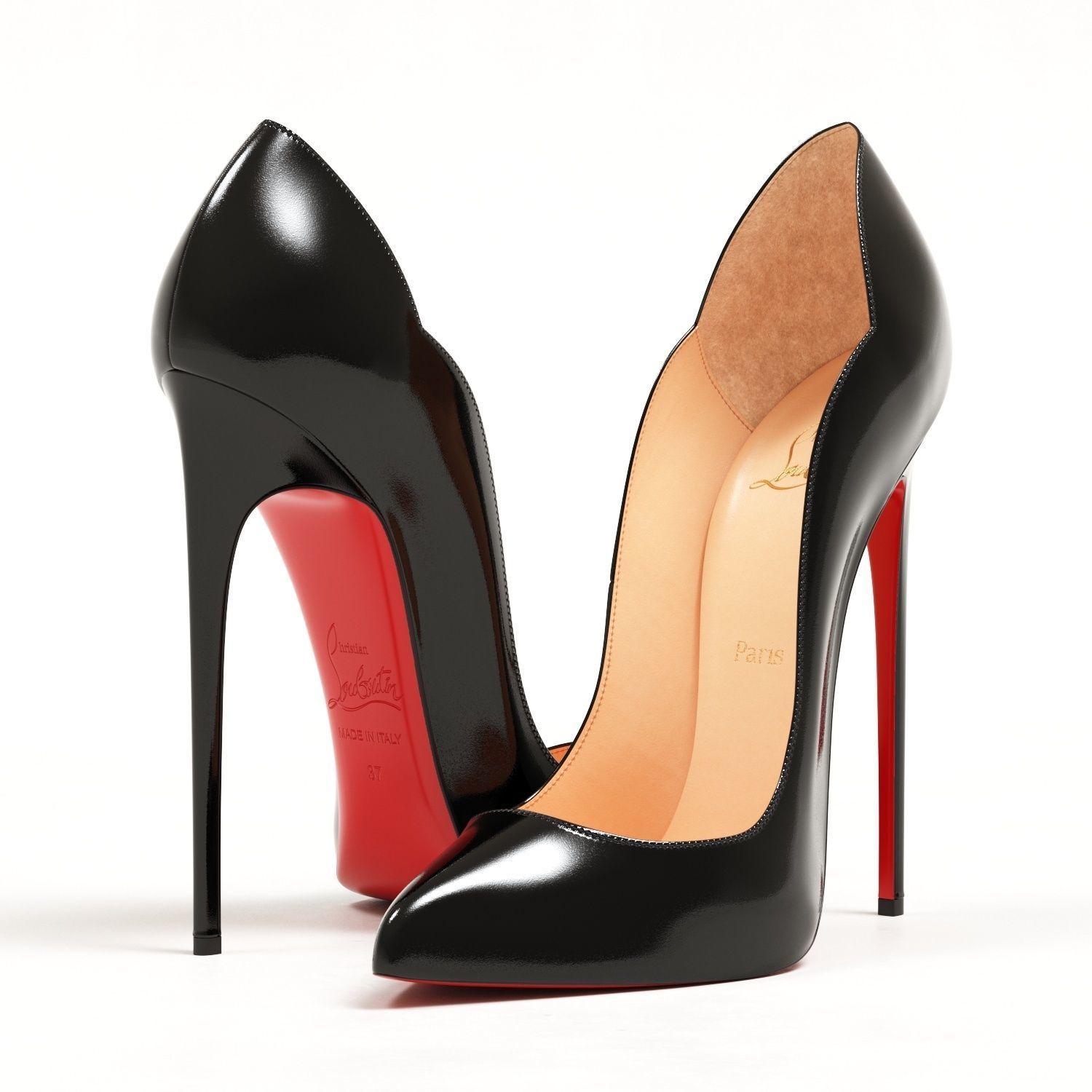 3D model Christian Louboutin Hot Chick 130mm High Heels VR / AR / low ...