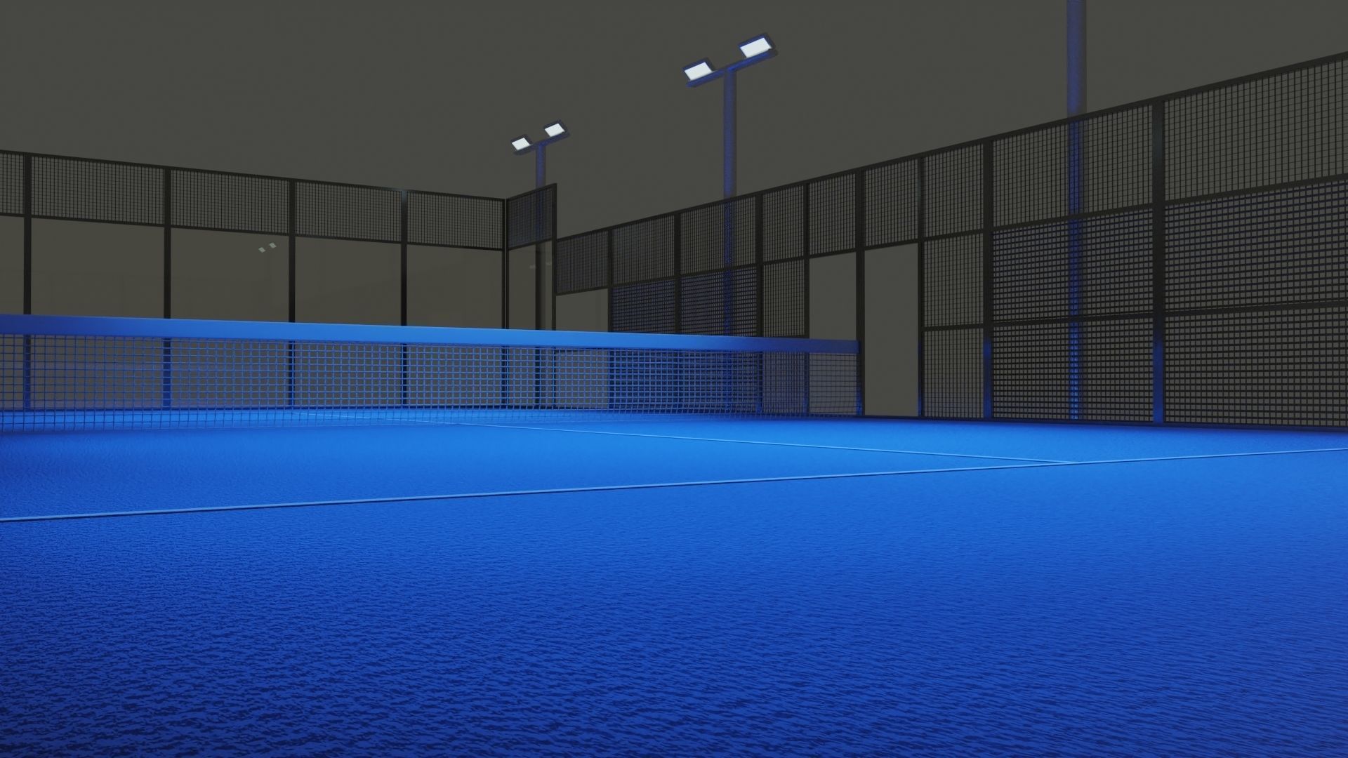 Padel court free 3D model | CGTrader