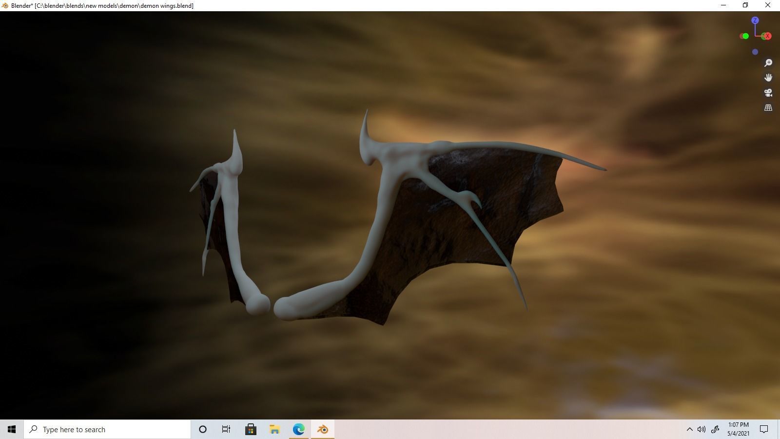 3D model Demon bone wings VR / AR / low-poly | CGTrader