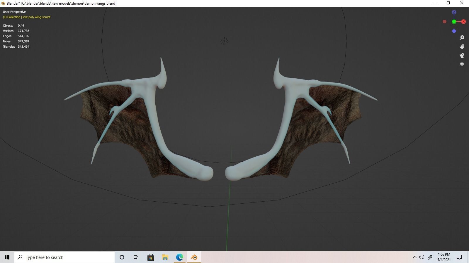 3D model Demon bone wings VR / AR / low-poly | CGTrader