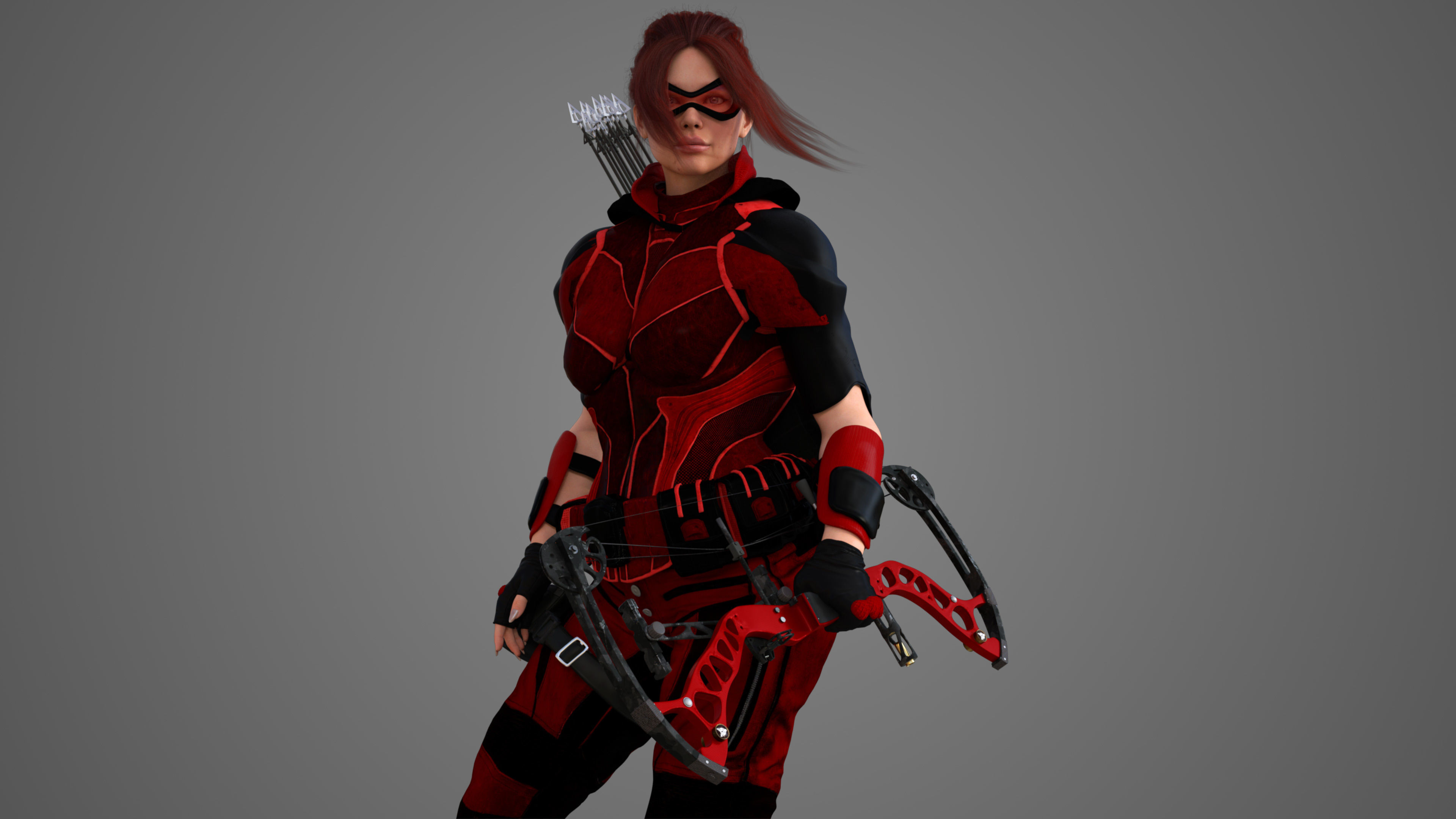 Contemporary Modern Lady Robin Hood 3D model animated rigged | CGTrader