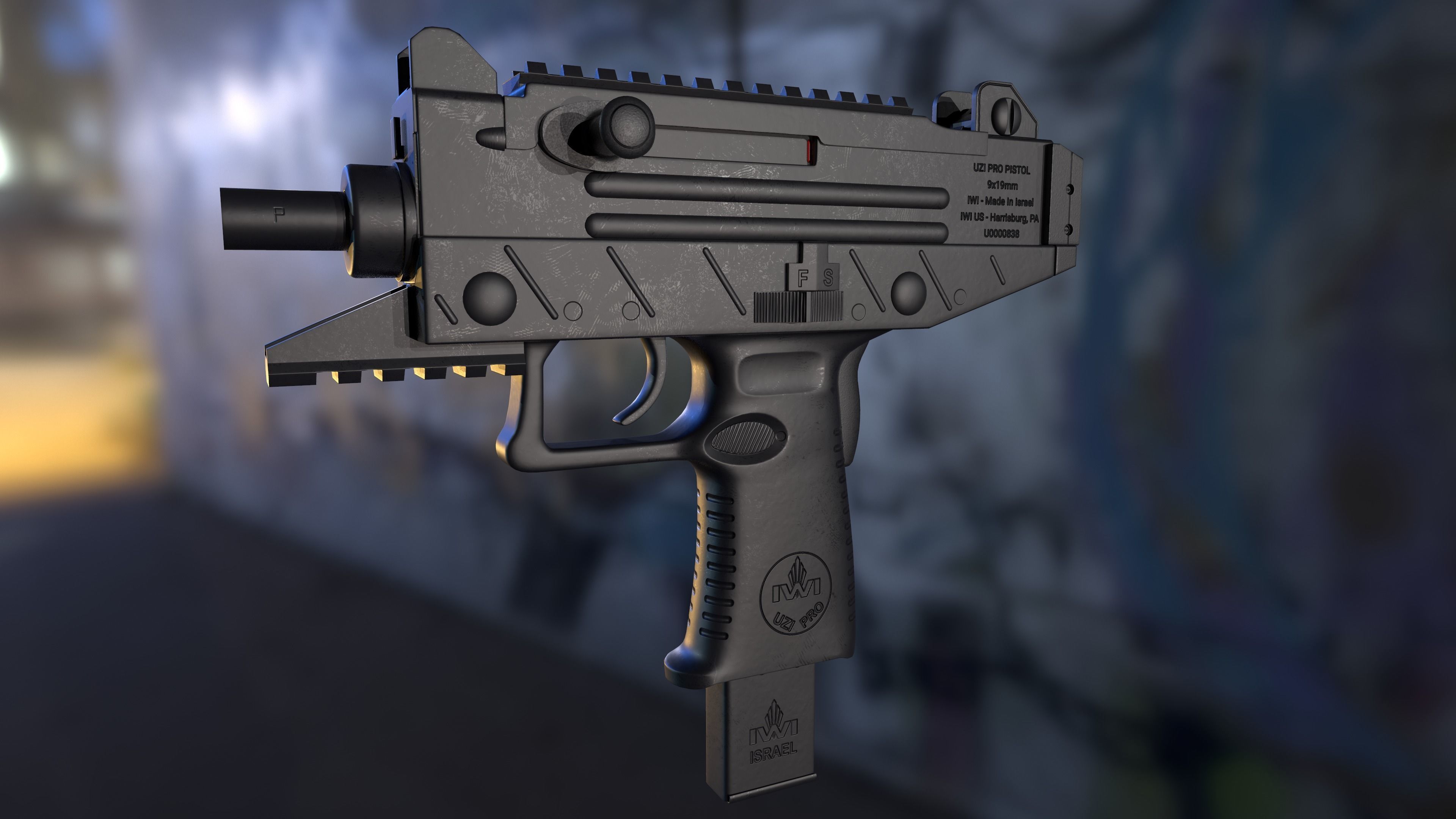 IWI UZI PRO Pistol 3D model | CGTrader