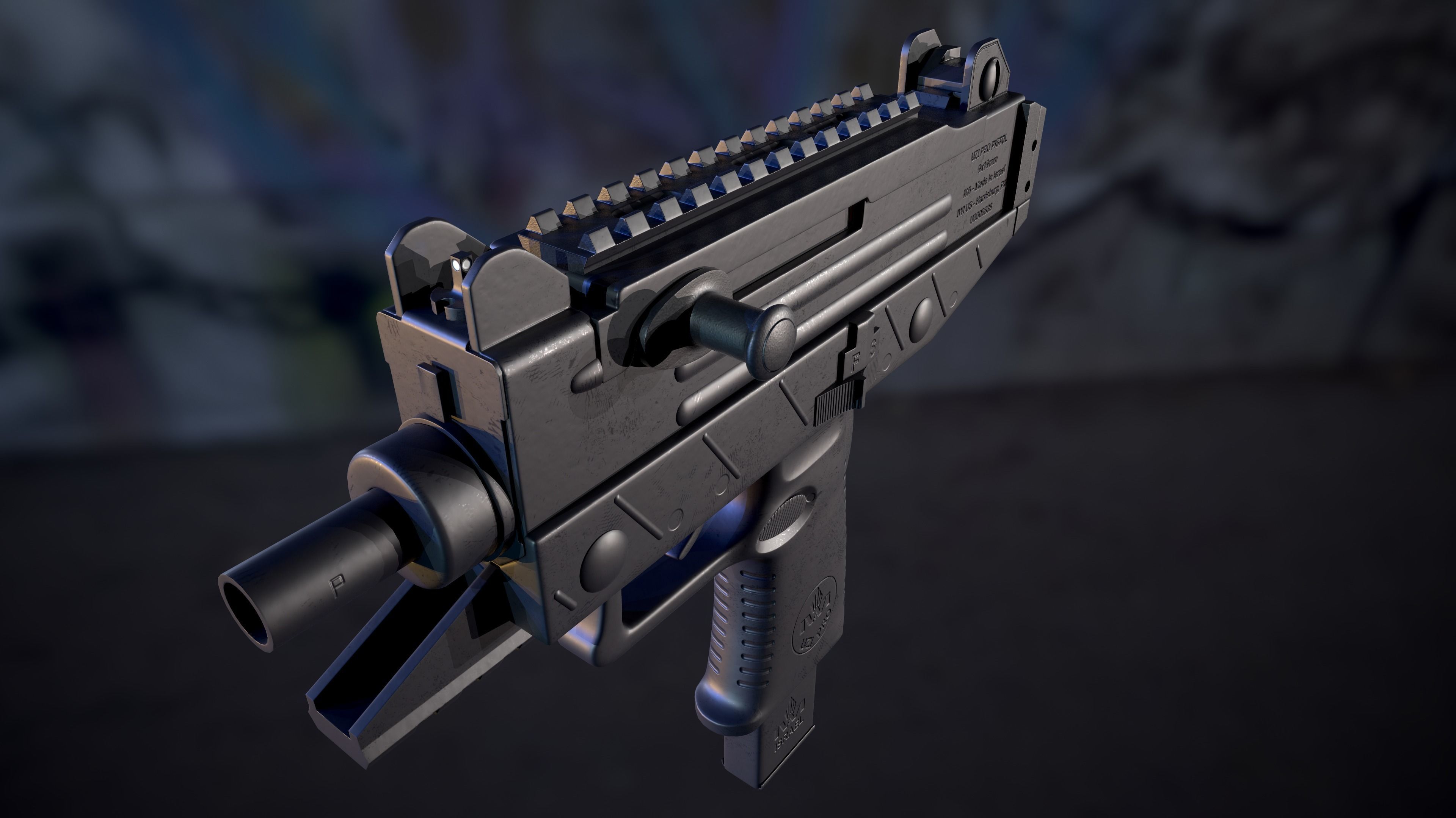 IWI UZI PRO Pistol 3D model | CGTrader