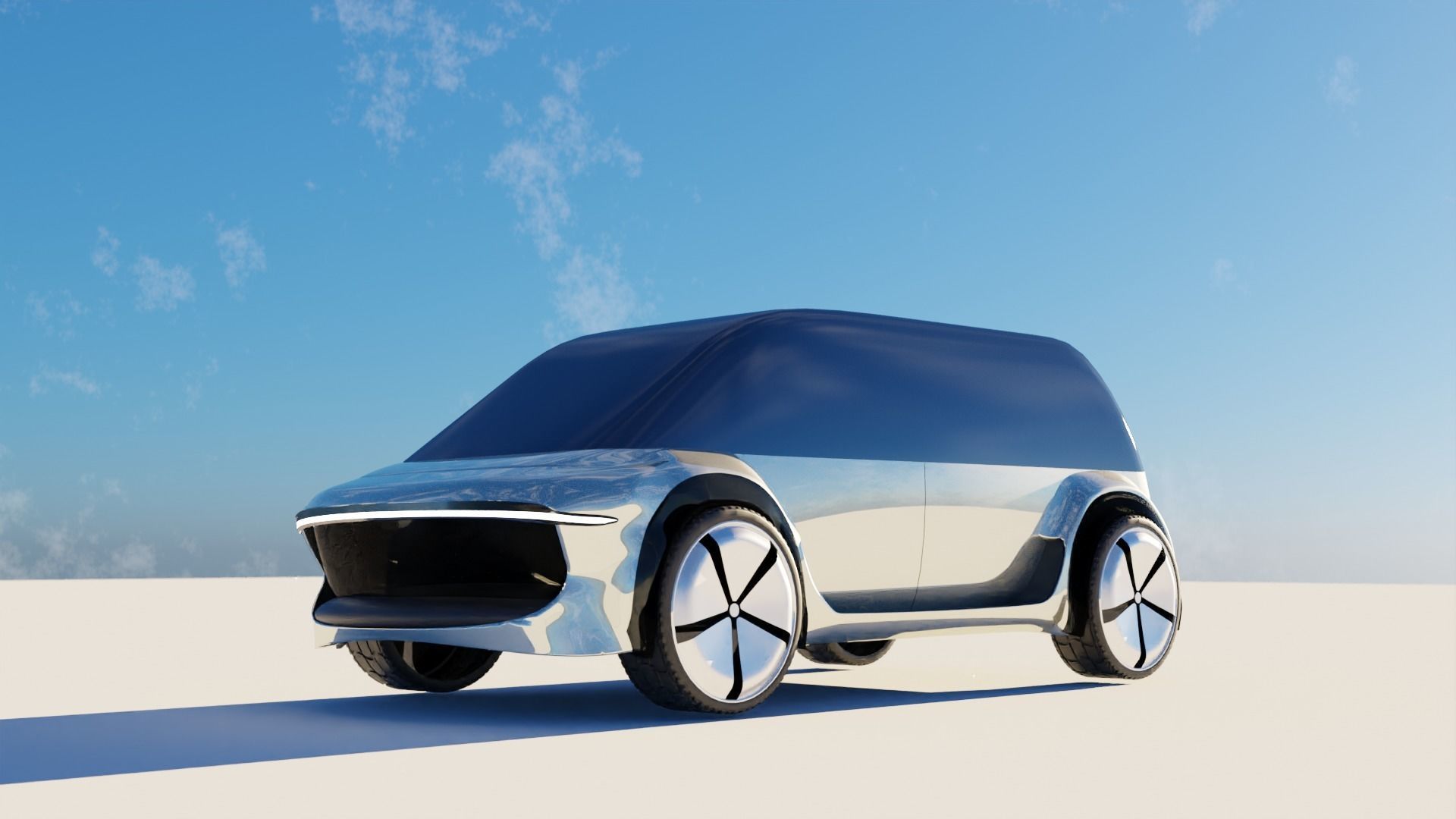 Autonomous Family Car 3D model | CGTrader