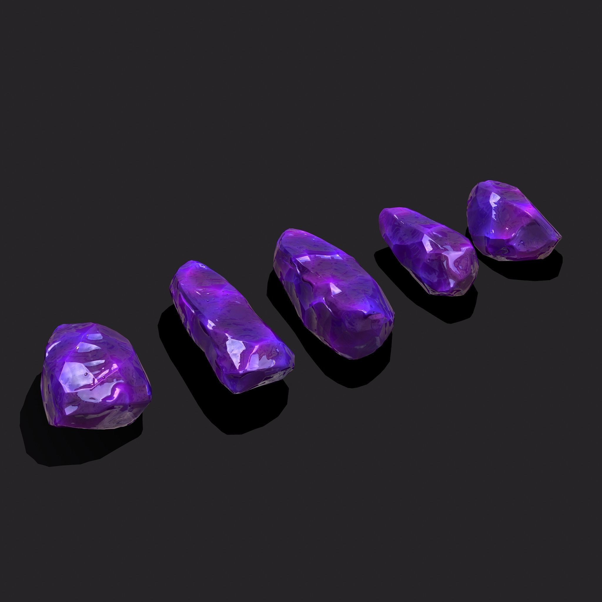 3D model Medieval Style Purple Jewels VR / AR / low-poly | CGTrader