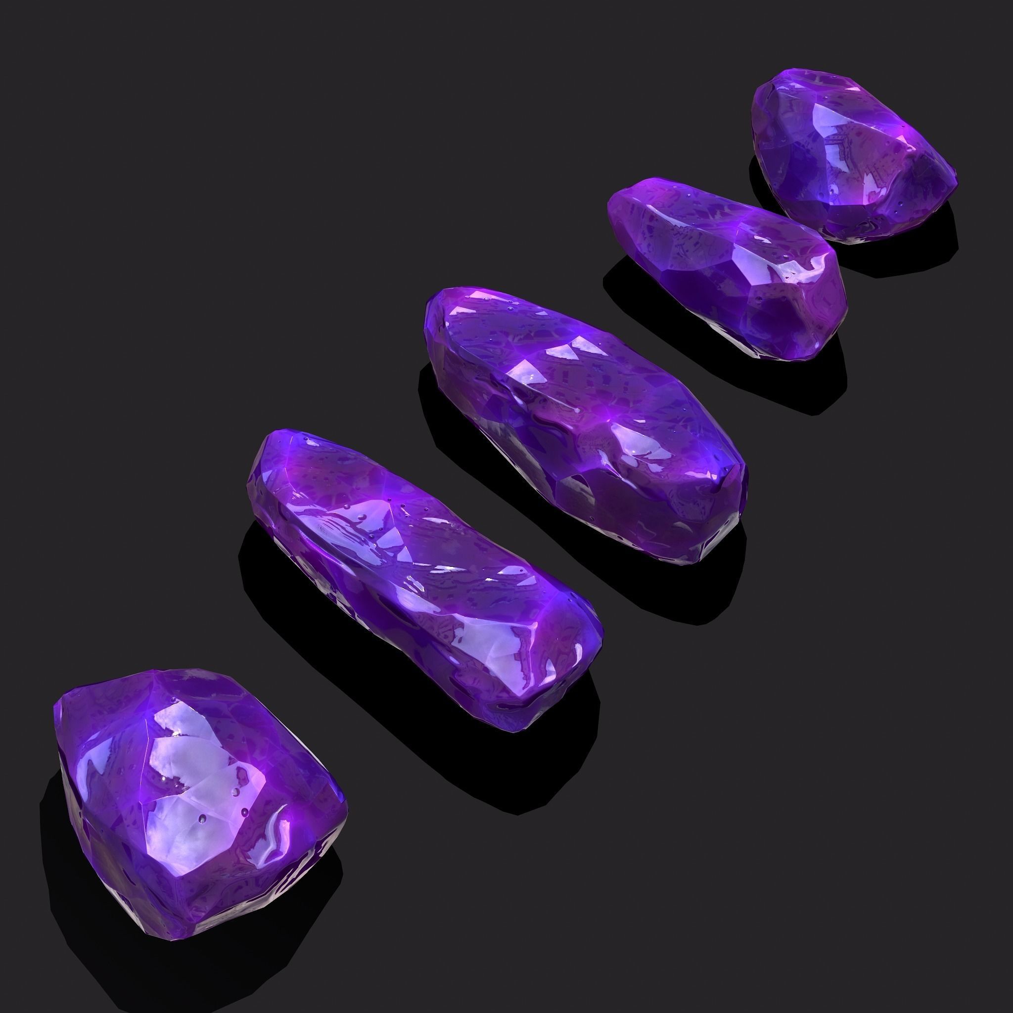 3D model Medieval Style Purple Jewels VR / AR / low-poly | CGTrader