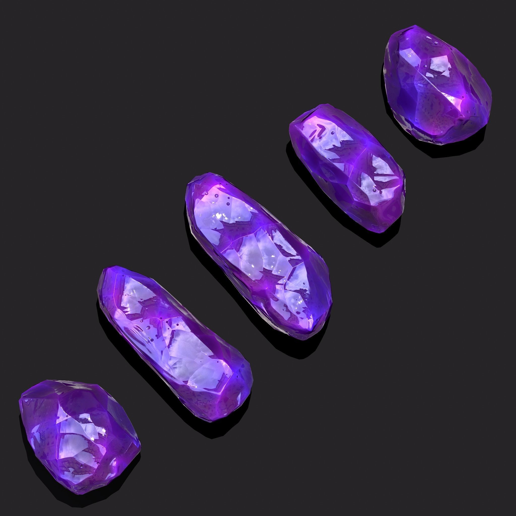 3D model Medieval Style Purple Jewels VR / AR / low-poly | CGTrader