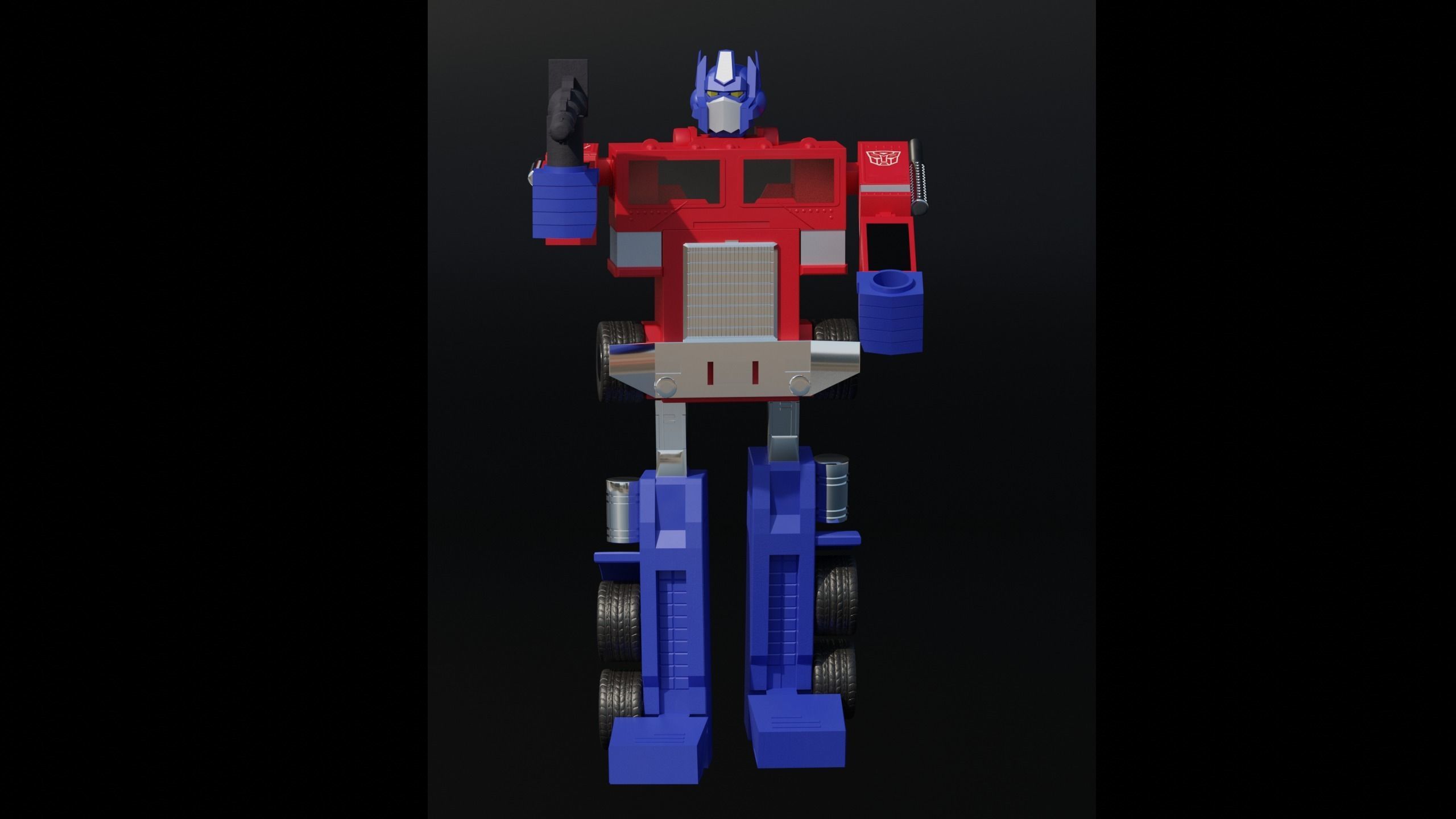 90s Optimus Prime Model 3D model rigged | CGTrader