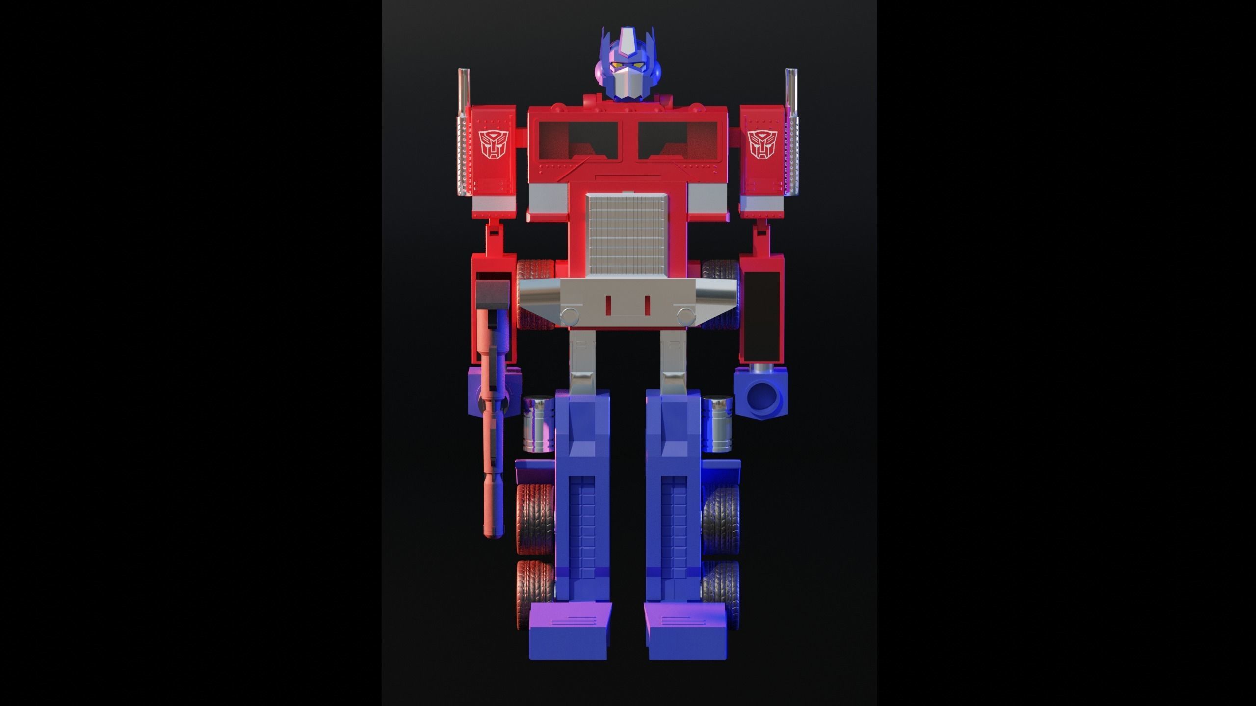 90s Optimus Prime Model 3D model rigged | CGTrader