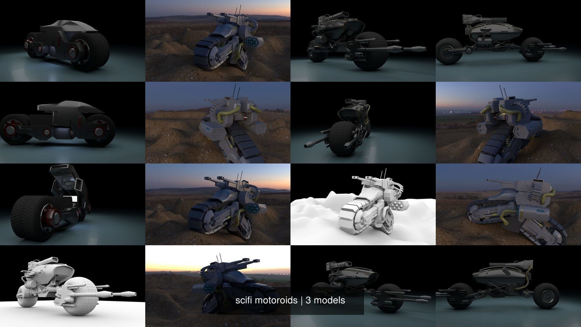 scifi motoroids 3D Model Collection | CGTrader