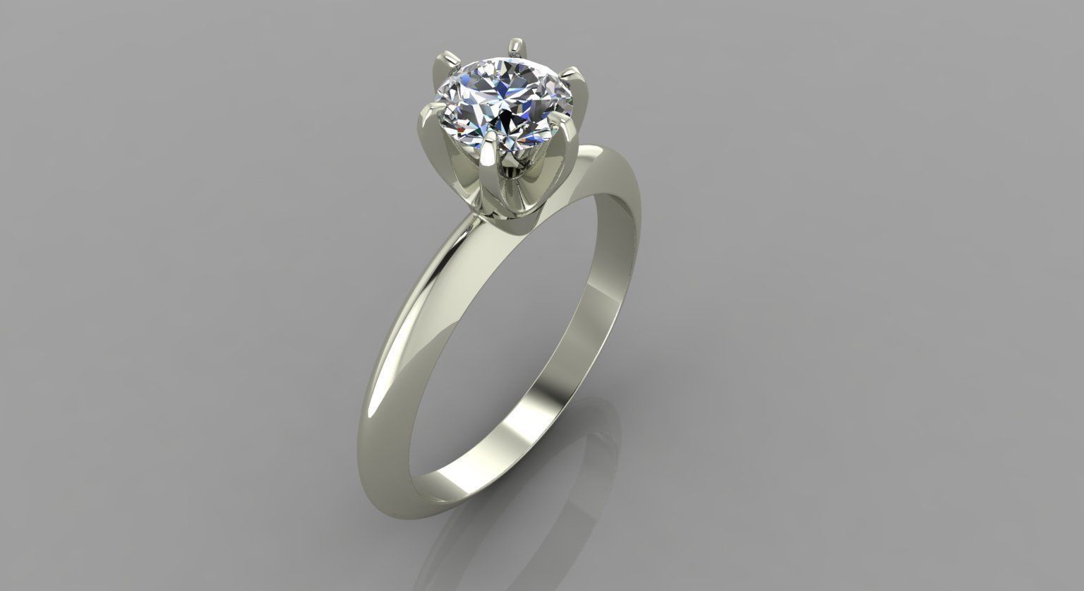 FREE Classic Engagement ring free 3D model 3D printable | CGTrader