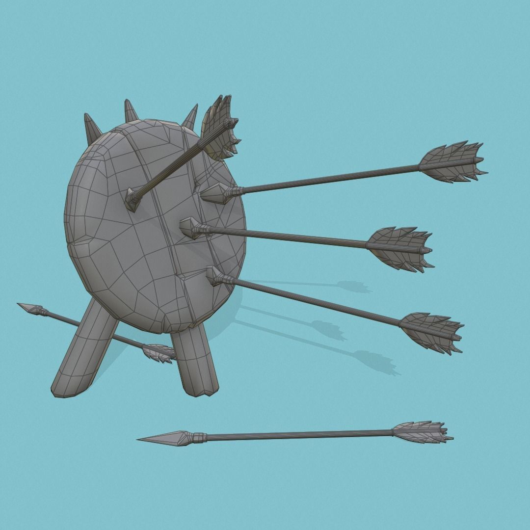 3D model Wooden Target Practice VR / AR / low-poly | CGTrader