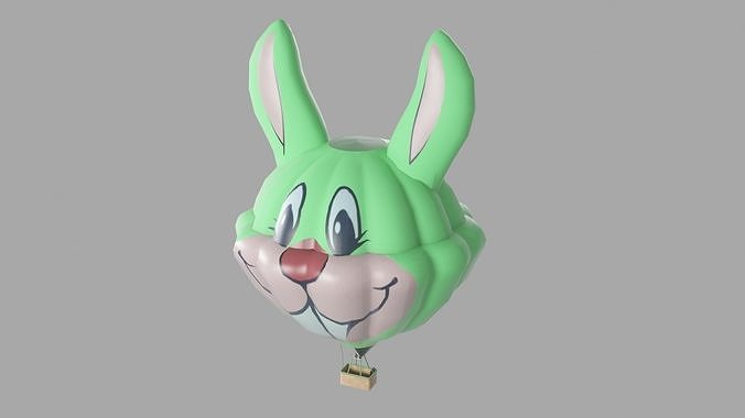 3D model Rabbit Hot Air Balloon VR / AR / low-poly | CGTrader