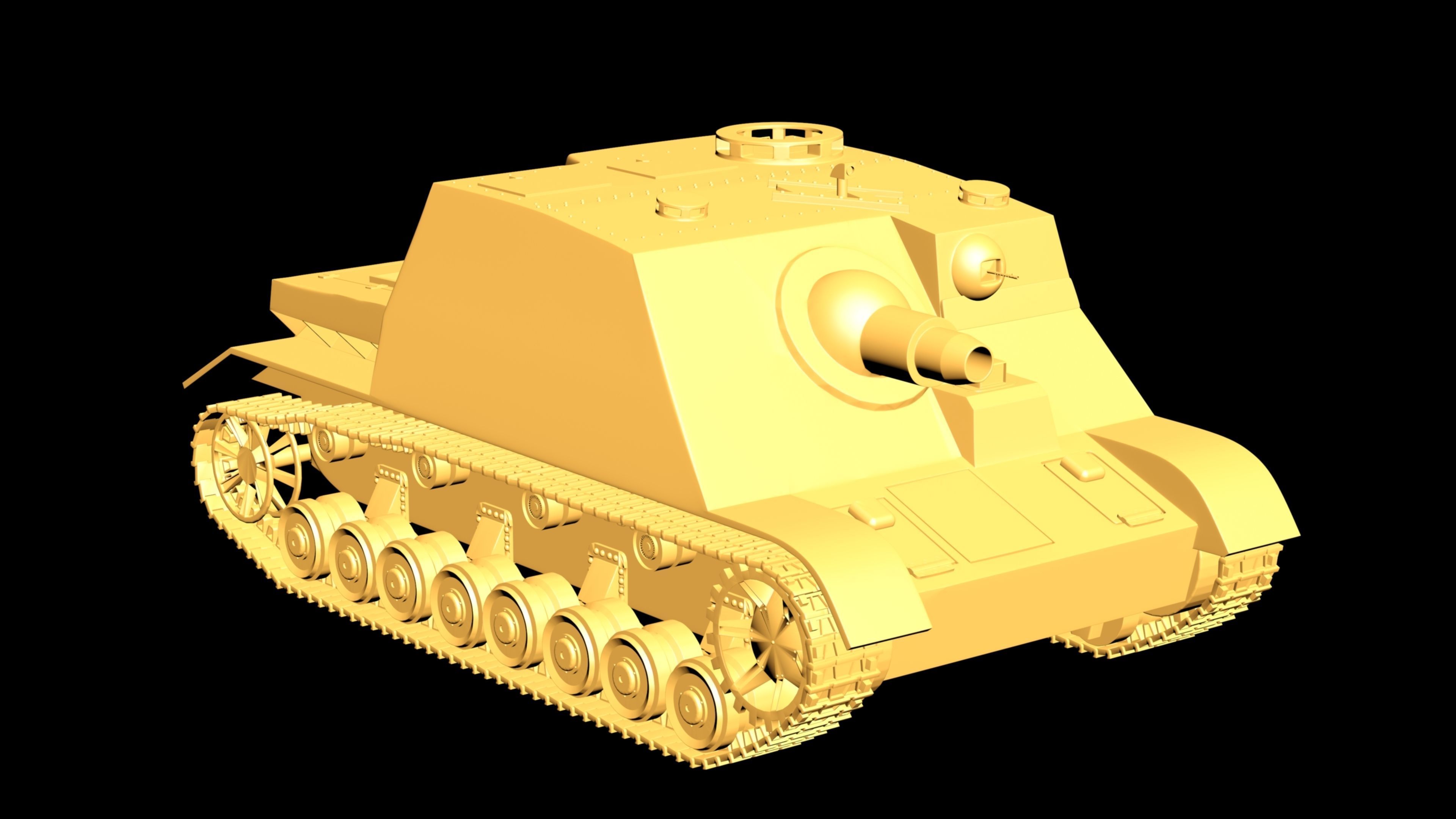 Sturmpanzer IV Brummbar 3D model 3D printable | CGTrader
