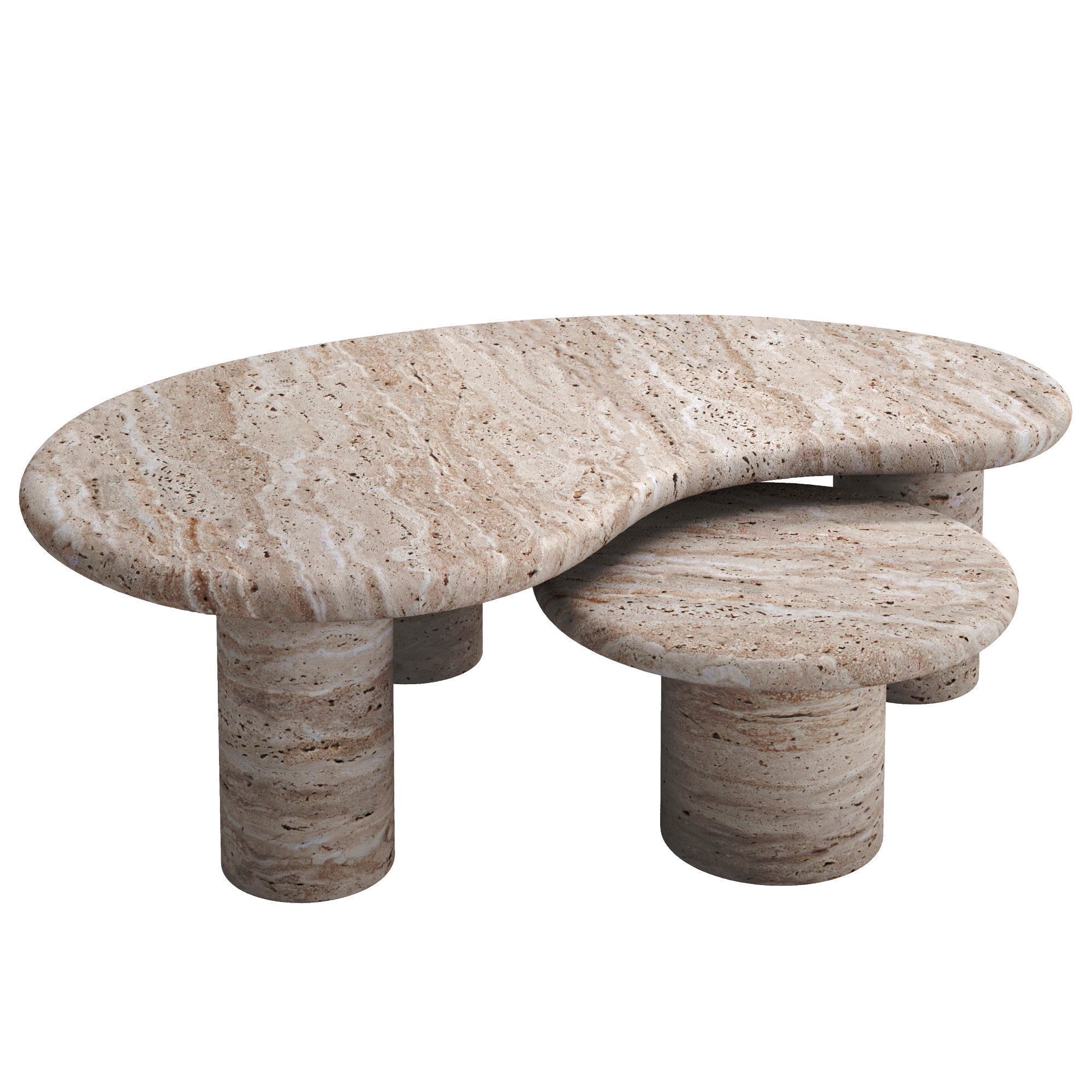 Travertine Puddle tables by Anna Karlin 3D model | CGTrader