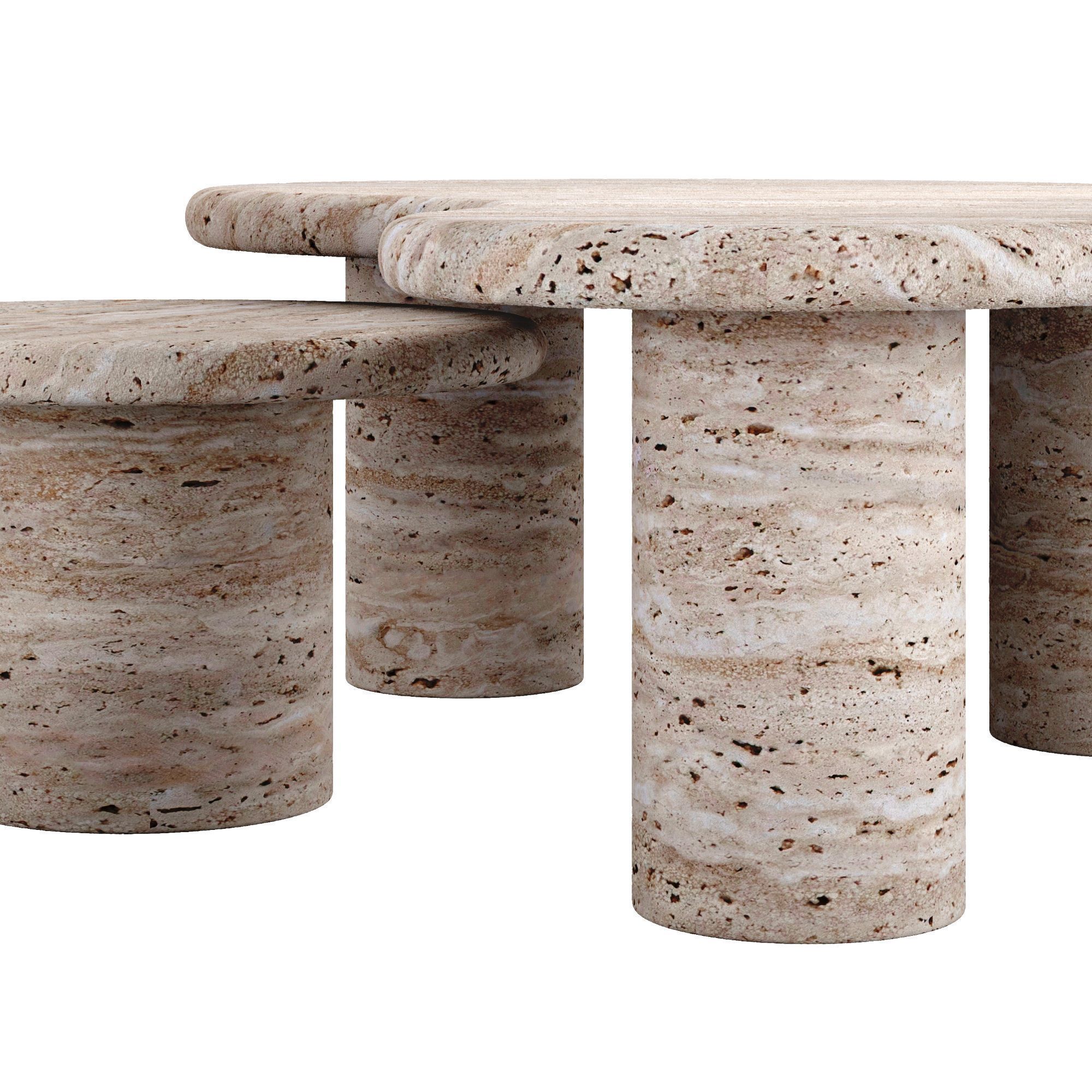 Travertine Puddle tables by Anna Karlin 3D model | CGTrader