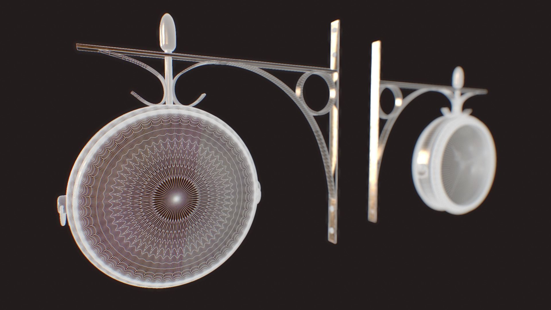 3D model Antique Railway Station Clock VR / AR / low-poly | CGTrader