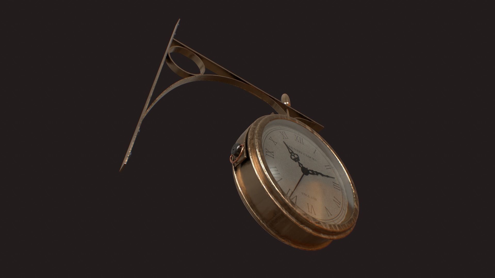 3D model Antique Railway Station Clock VR / AR / low-poly | CGTrader