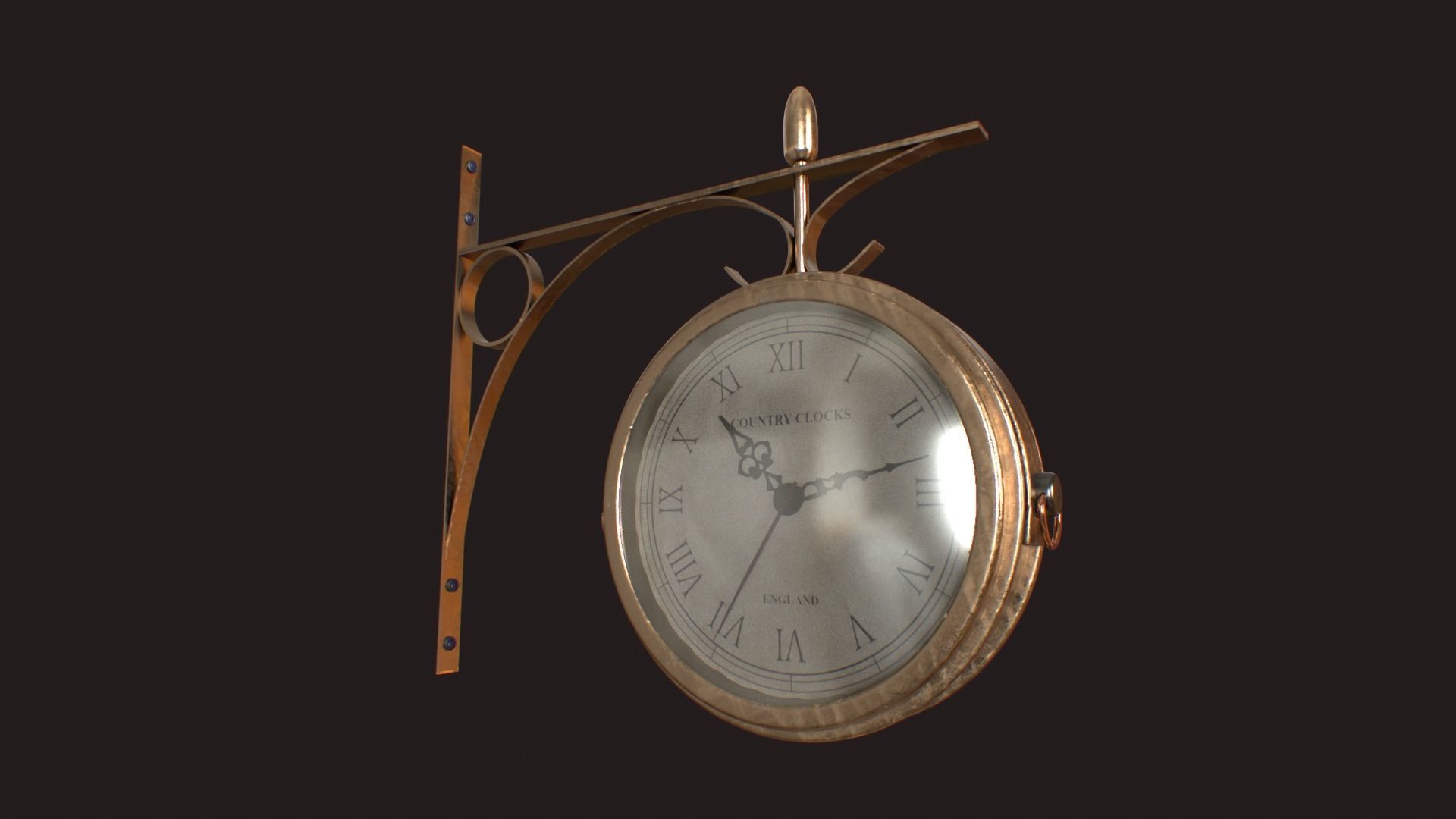 3D model Antique Railway Station Clock VR / AR / low-poly | CGTrader