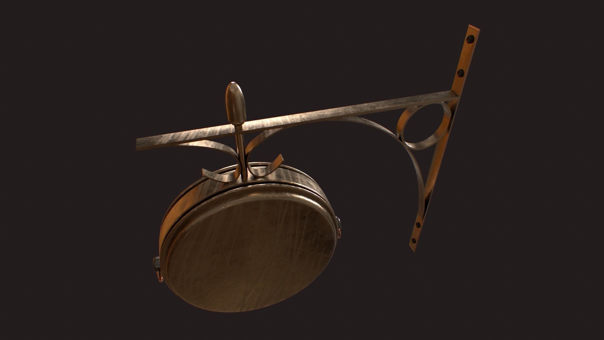 3D model Antique Railway Station Clock VR / AR / low-poly | CGTrader