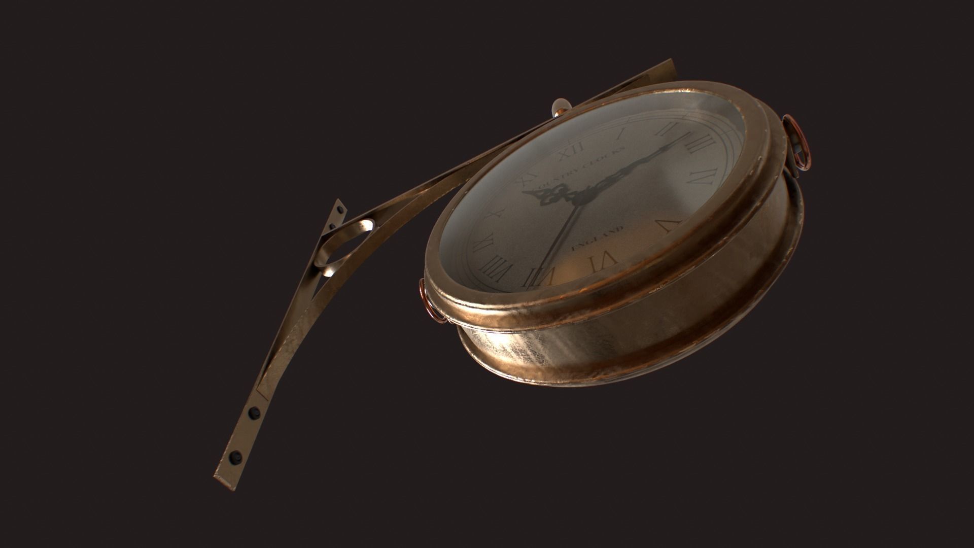 3D model Antique Railway Station Clock VR / AR / low-poly | CGTrader