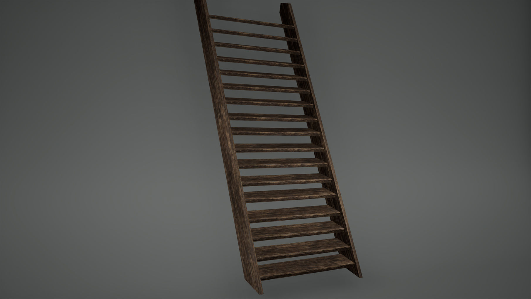 3D model Viking Ladder Stair Low Poly Game Ready VR / AR / low-poly ...