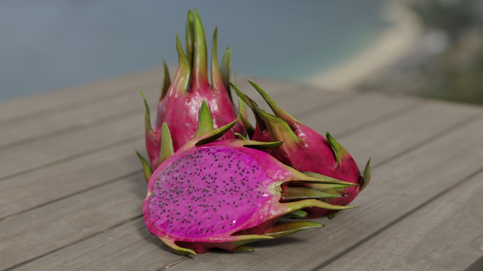 3D model Dragon fruit - Pitaya VR / AR / low-poly | CGTrader