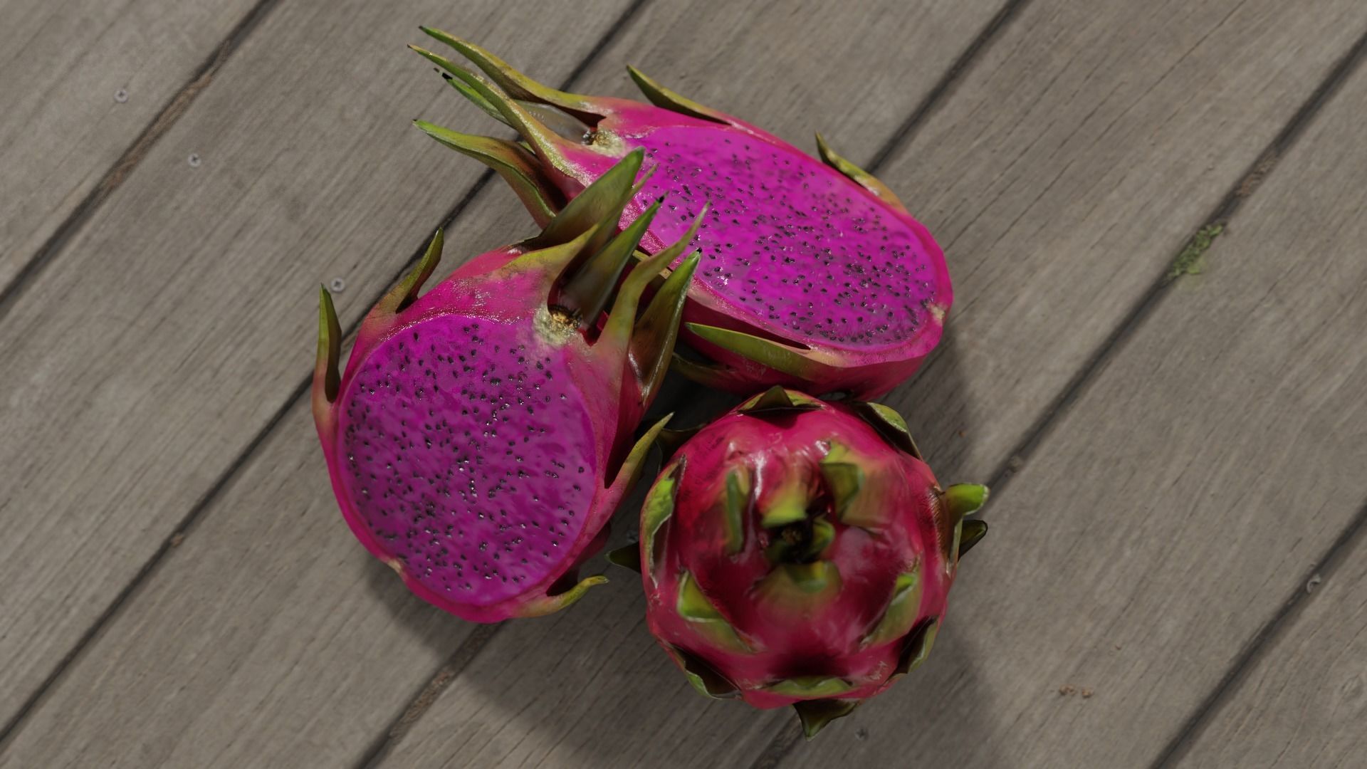 3D model Dragon fruit - Pitaya VR / AR / low-poly | CGTrader