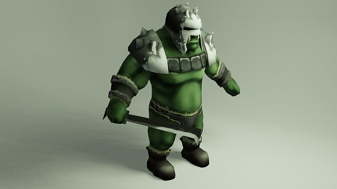 3D model Lowpoly beefy orc VR / AR / low-poly | CGTrader
