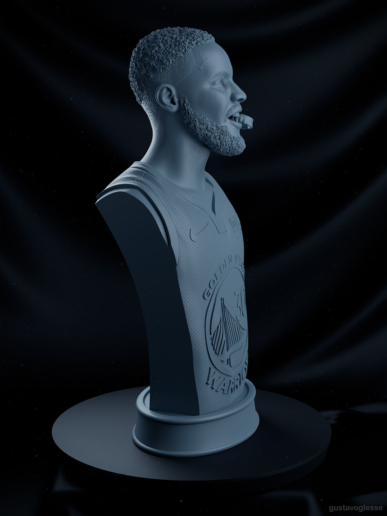 Stephen Curry Bust 3D model 3D printable | CGTrader