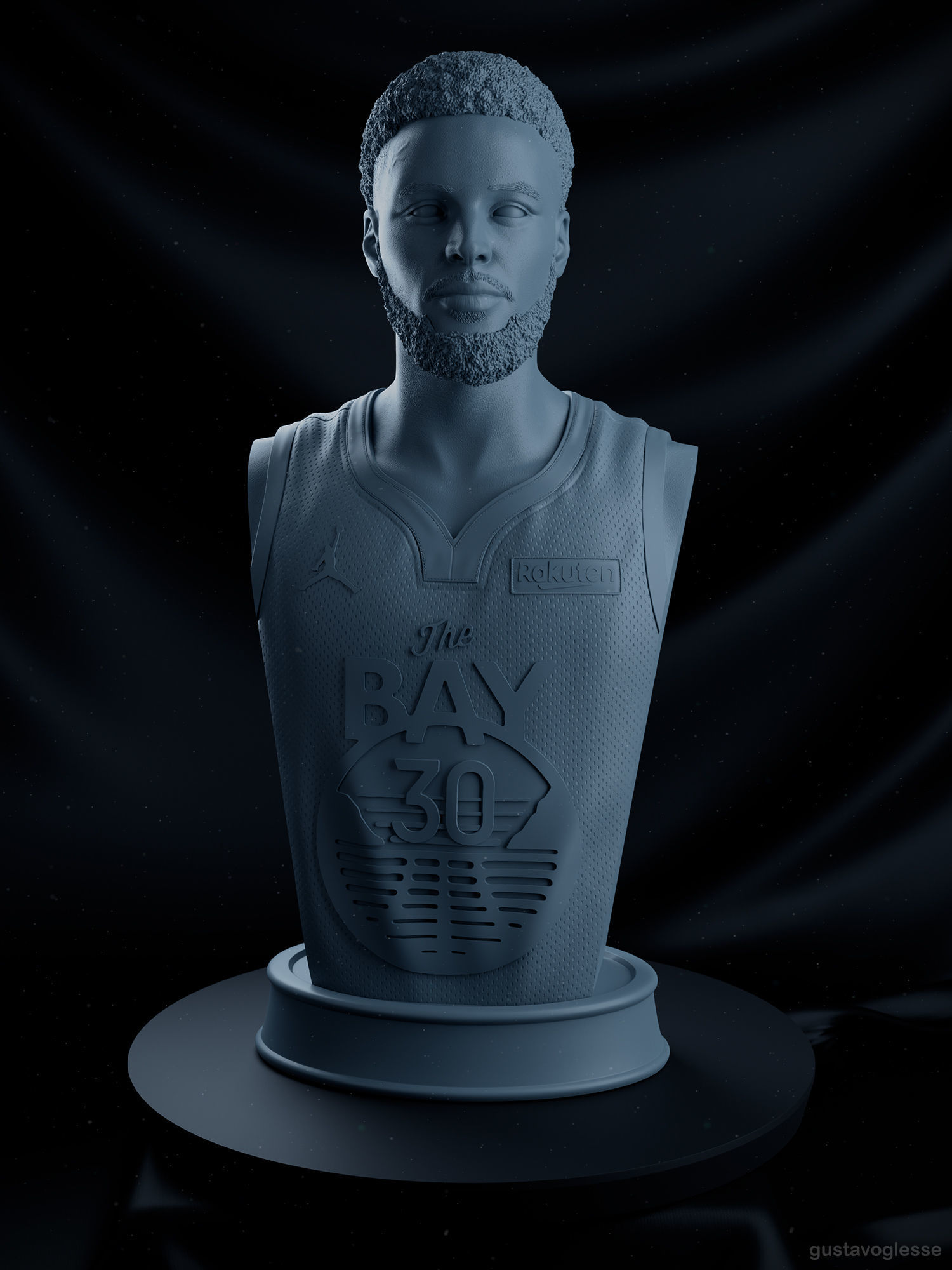 Stephen Curry Bust 3D model 3D printable | CGTrader
