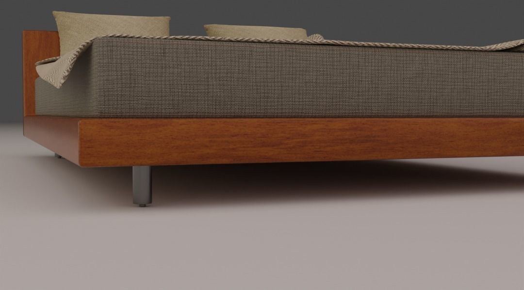 Simple Bed 3D model 3D model | CGTrader