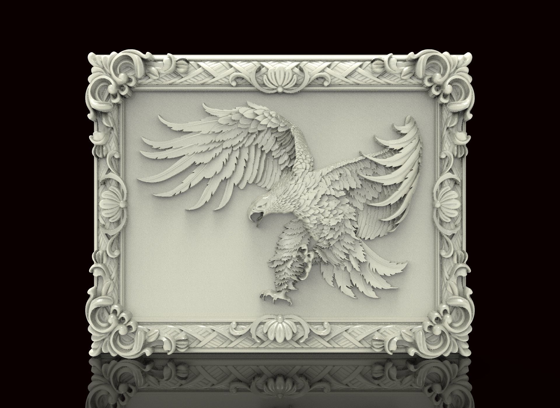 Eagle 3d relief for vectric and artcam