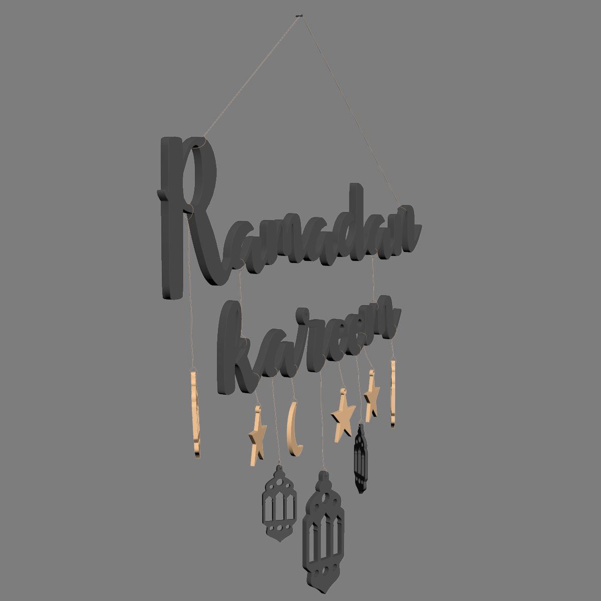 Elegant Ramadan Decorations 3D model | CGTrader