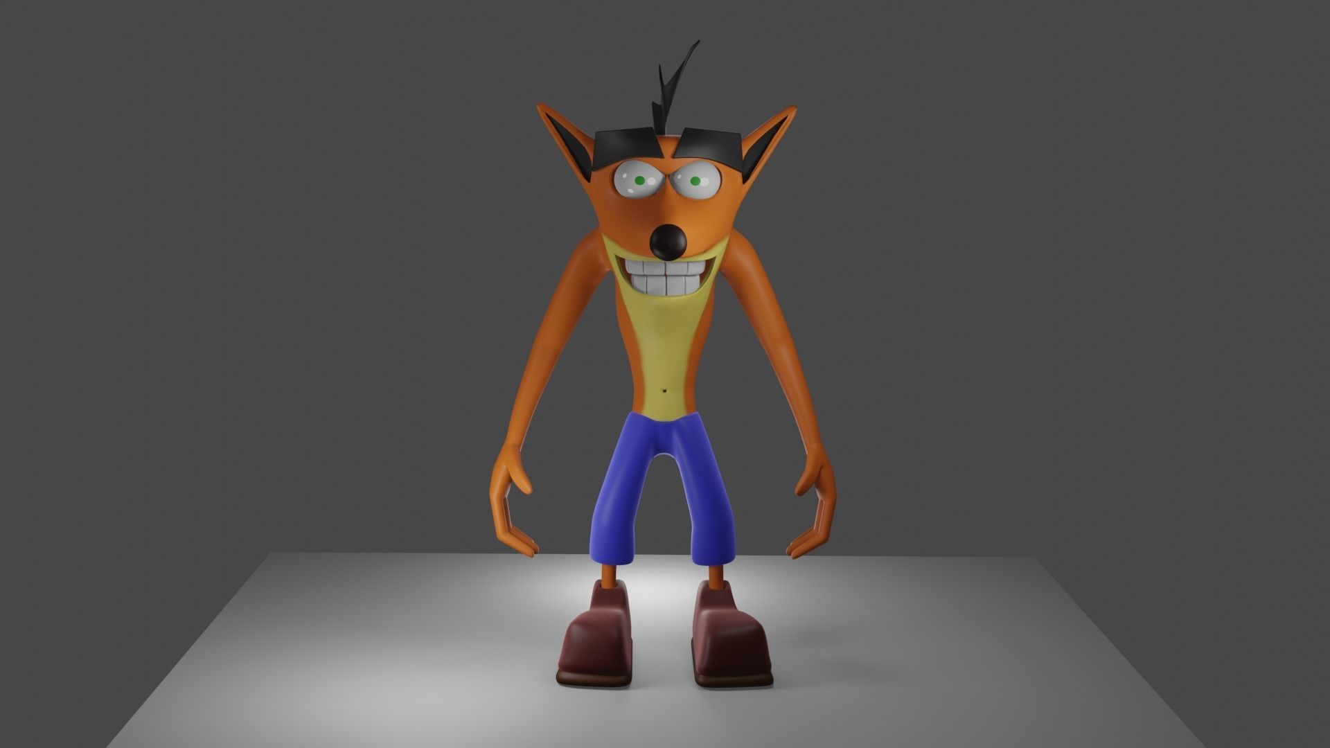3D model Crash Bandicoot Rigged in Blender VR / AR / low-poly | CGTrader