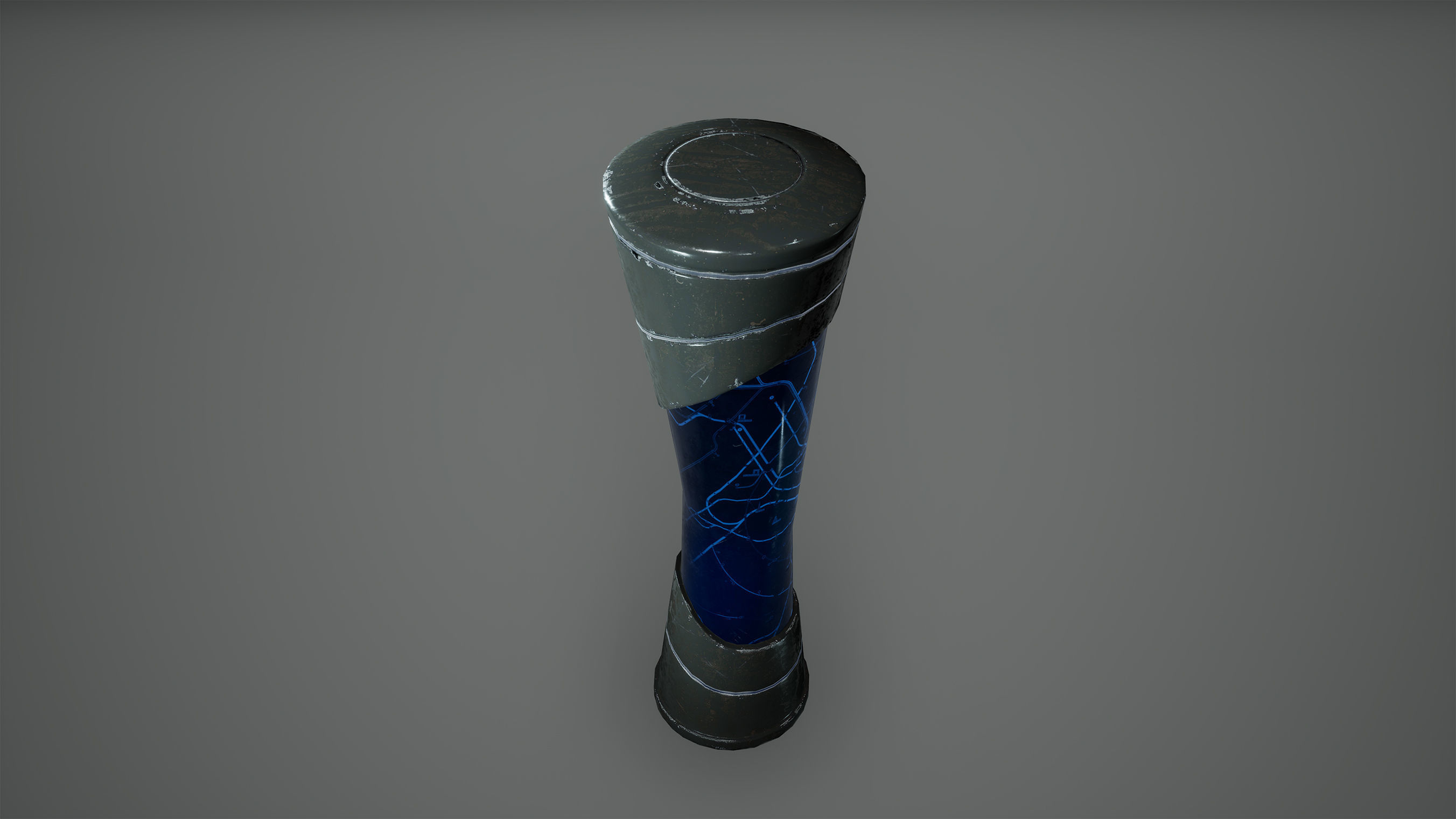 3D model Cyberpunk Map Tower Low Poly Game Ready VR / AR / low-poly ...