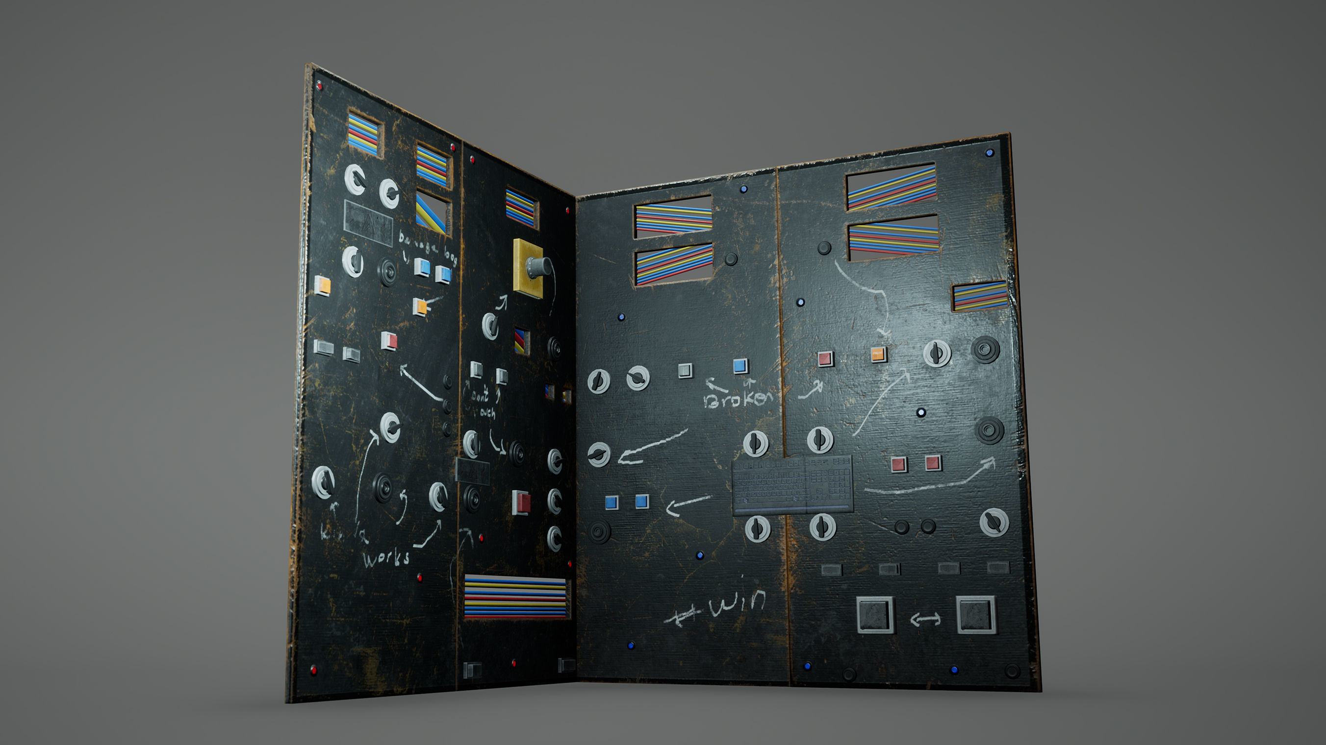 3D model Cyberpunk Hand Made Computer Low Poly Game Ready VR / AR / low ...